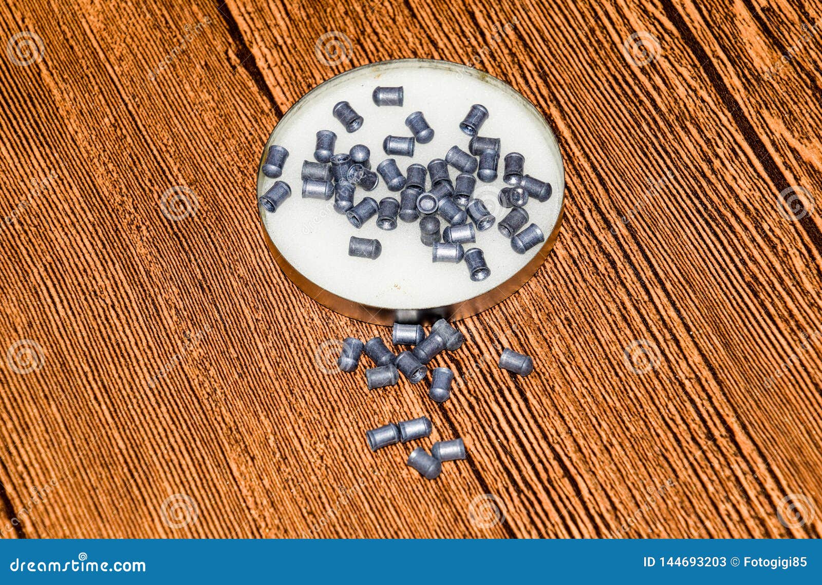 Lead Bullets for Pneumatic. Bullets of Caliber 4.5 Mm Stock Image ...