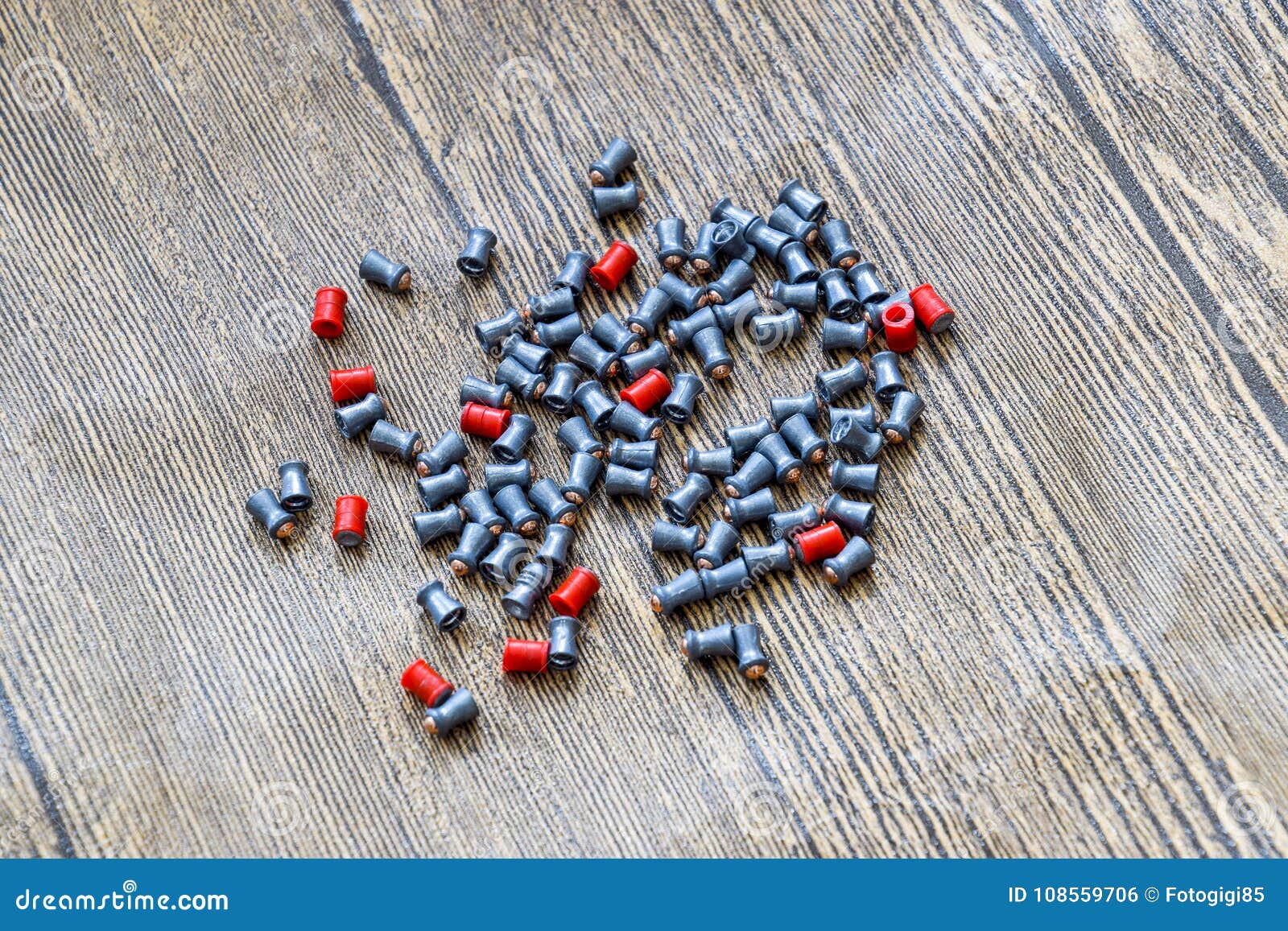 Lead Bullets for Pneumatic Weapons. Bullets of Caliber 4 Stock Photo ...