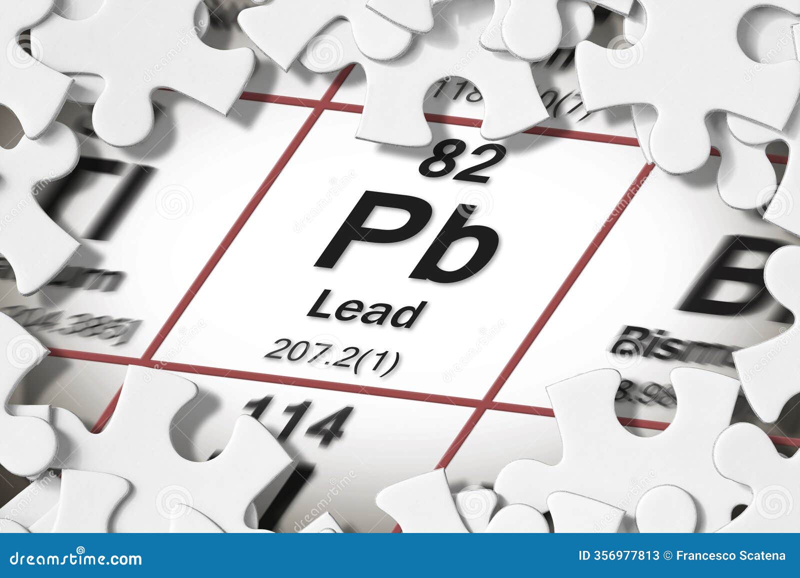 Lead PB Chemical Element With The Mendeleev Periodic Table - Concept ...