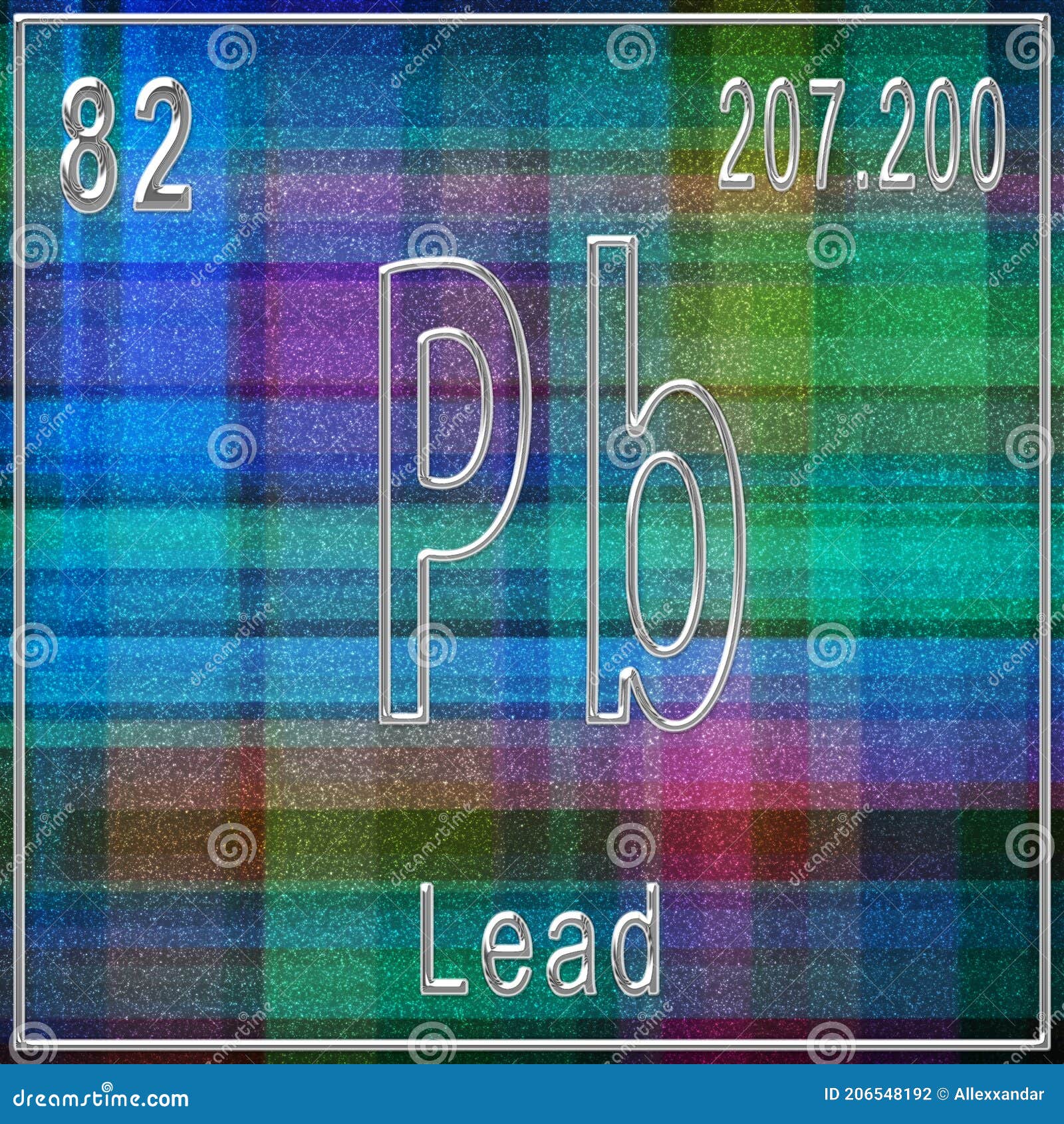 Lead Chemical Element, Sign with Atomic Number and Atomic Weight Stock ...