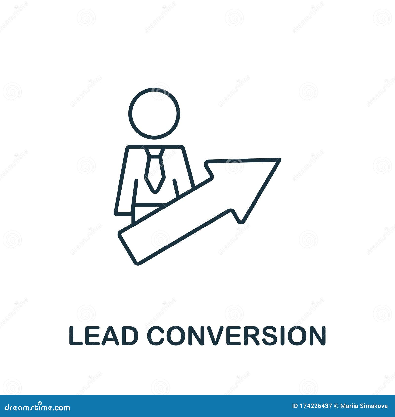 Lead Conversion Icon from Digital Marketing Collection. Simple Line Element Lead Conversion ...