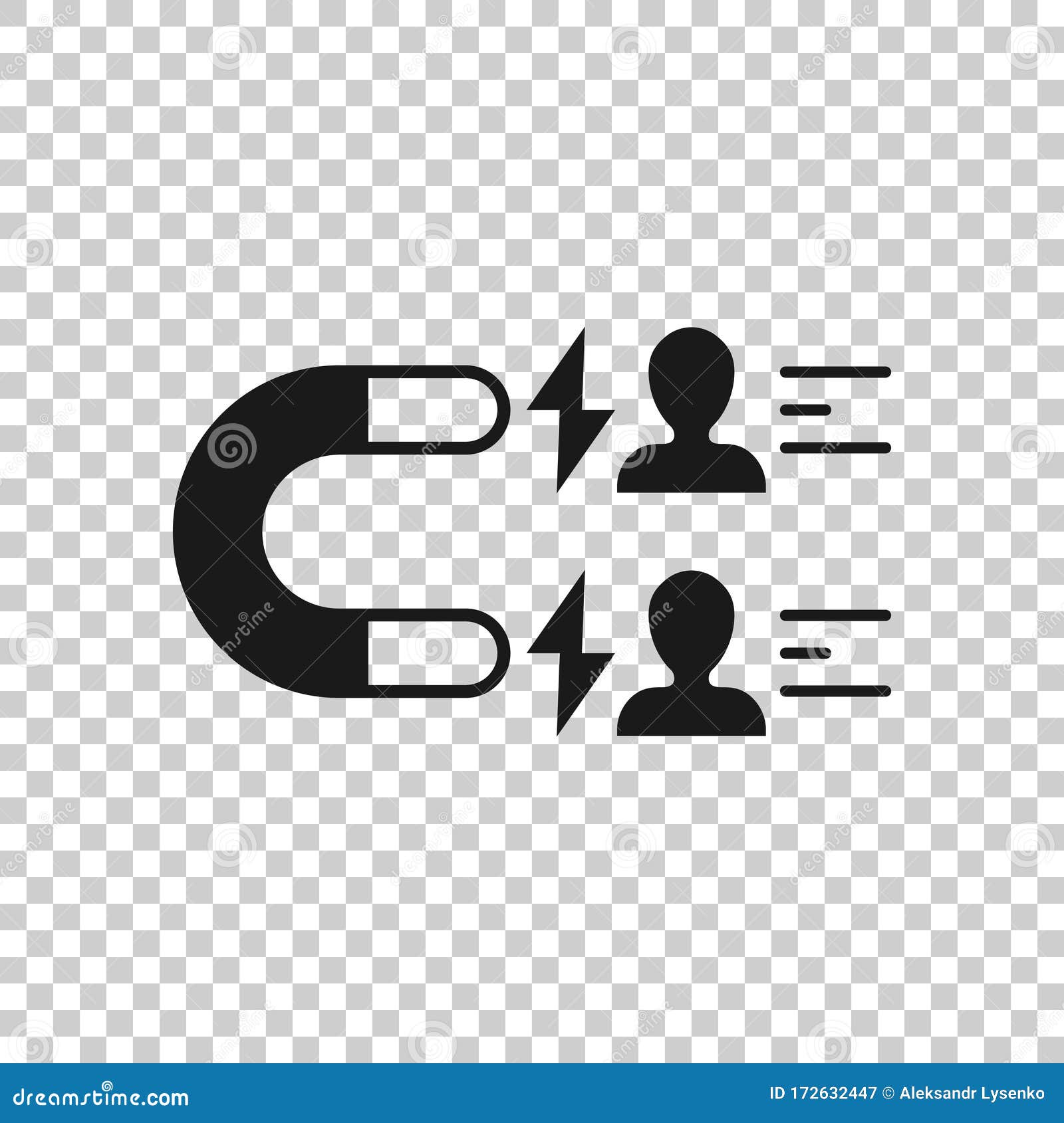 Lead Conversion Icon in Flat Style. Attract Vector Illustration on White Isolated Background ...