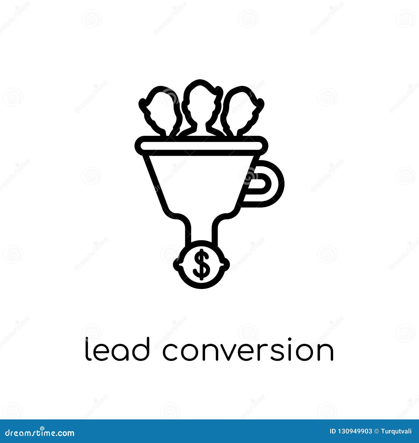 Lead Conversion Icon. Trendy Modern Flat Linear Vector Lead Conversion ...