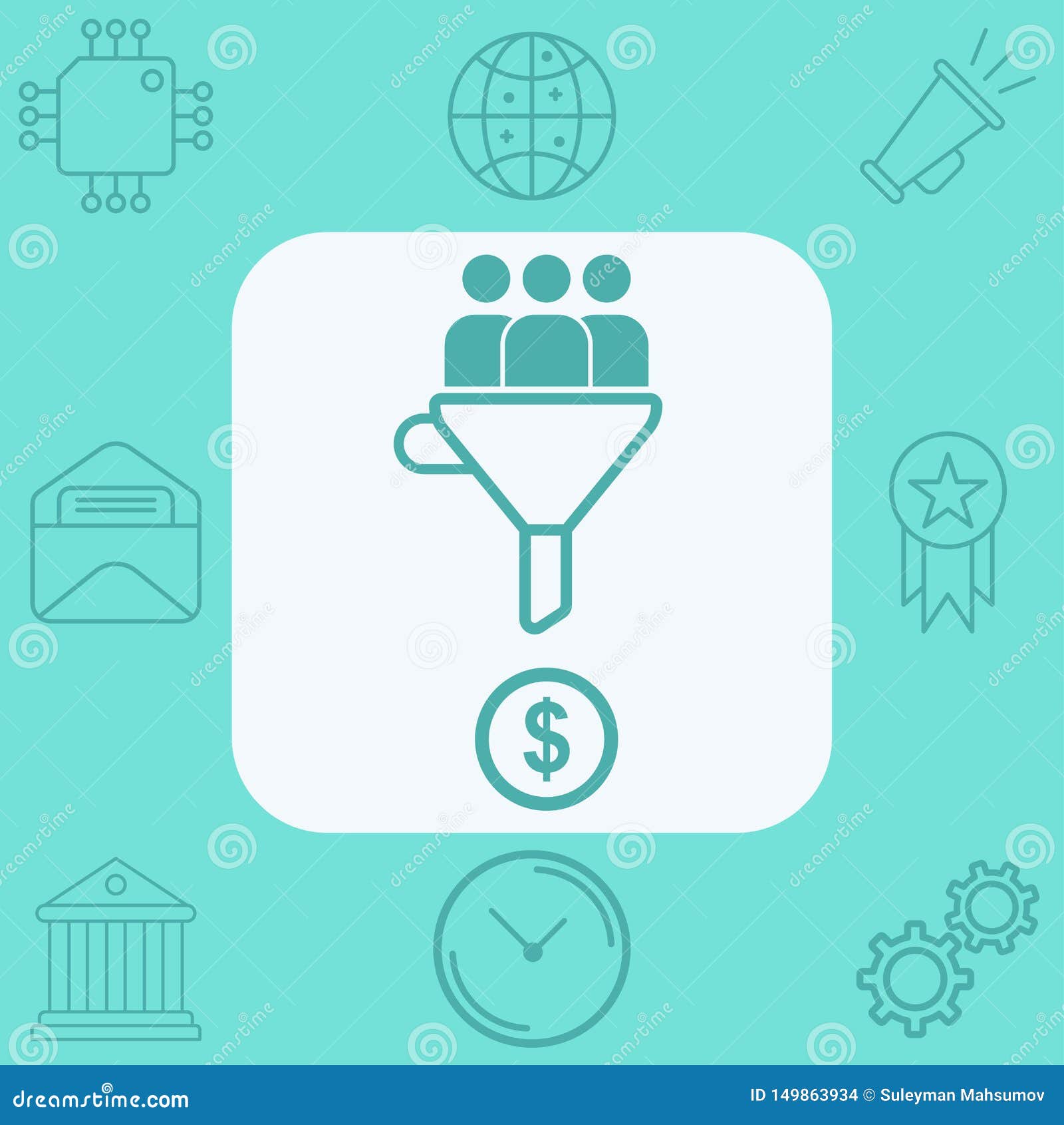 Lead Conversion Vector Icon Sign Symbol Stock Illustration ...