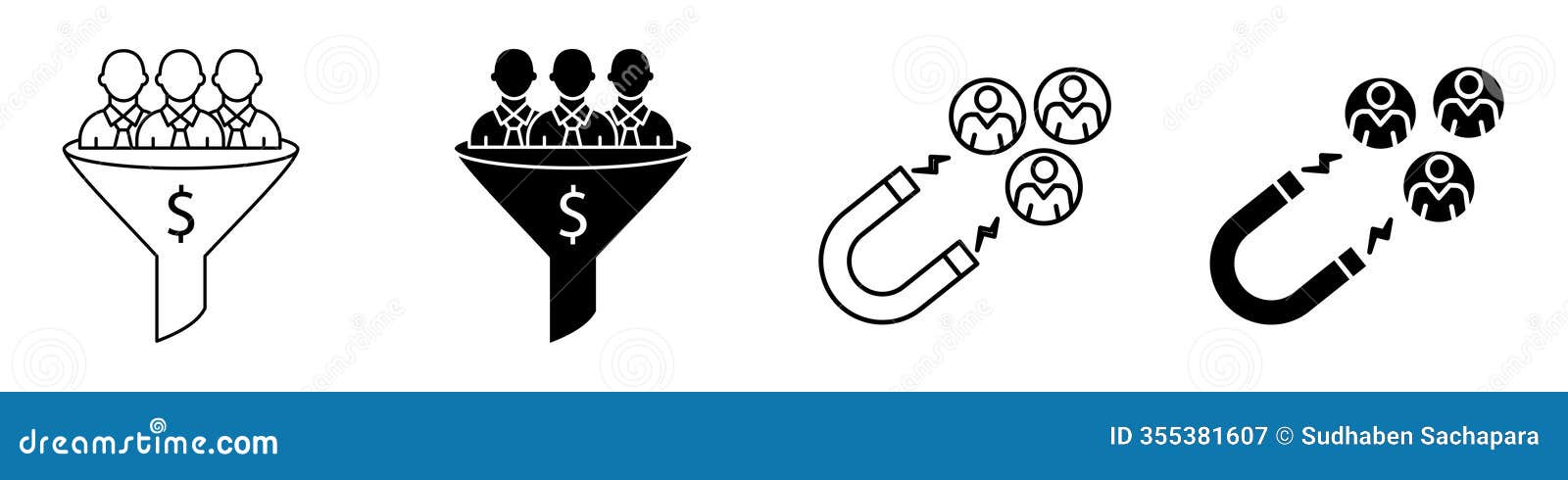 Lead Conversion Icon Logo Sign Vector Outline | CartoonDealer.com ...