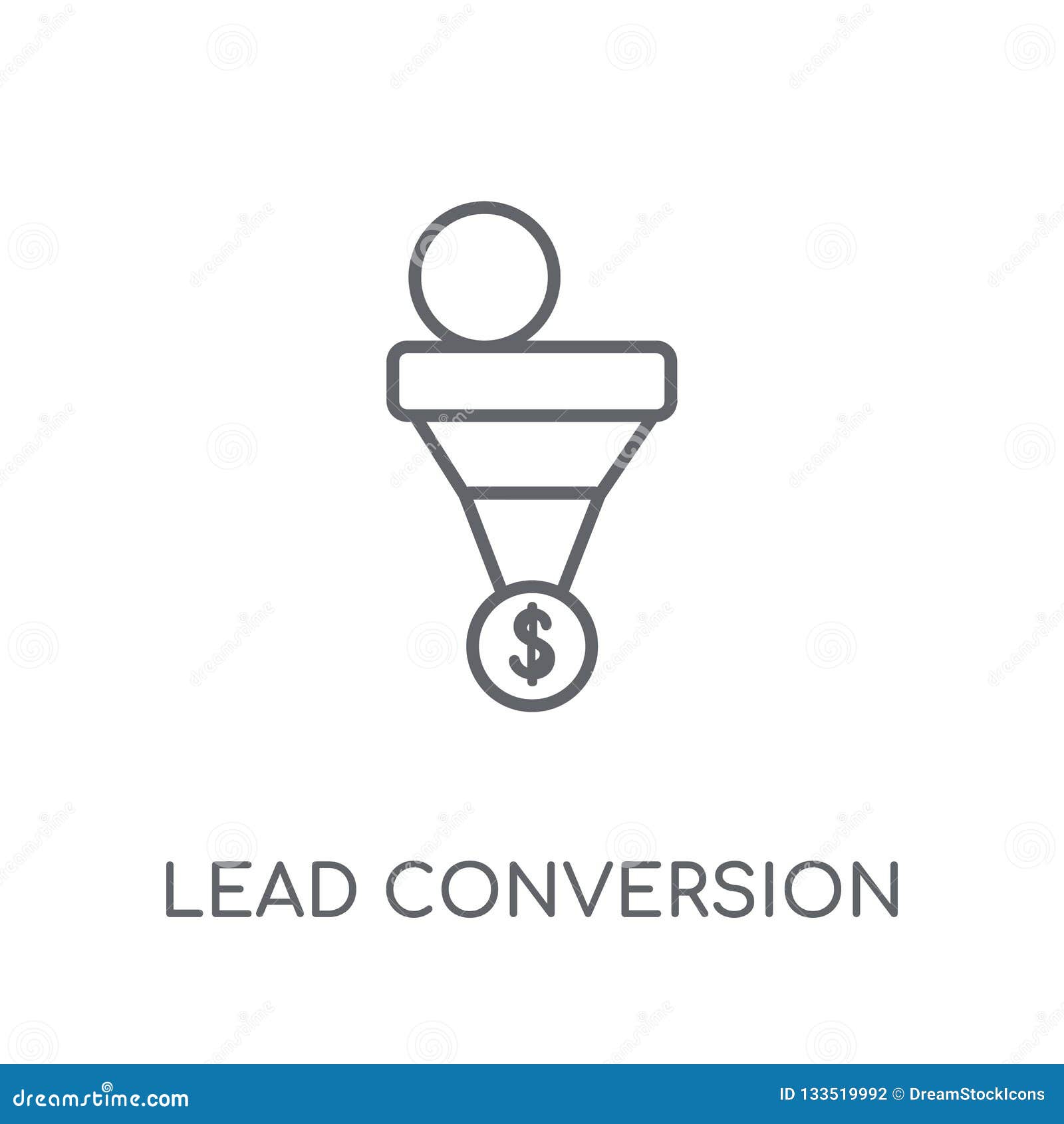 Lead Conversion Linear Icon. Modern Outline Lead Conversion Logo Vector ...