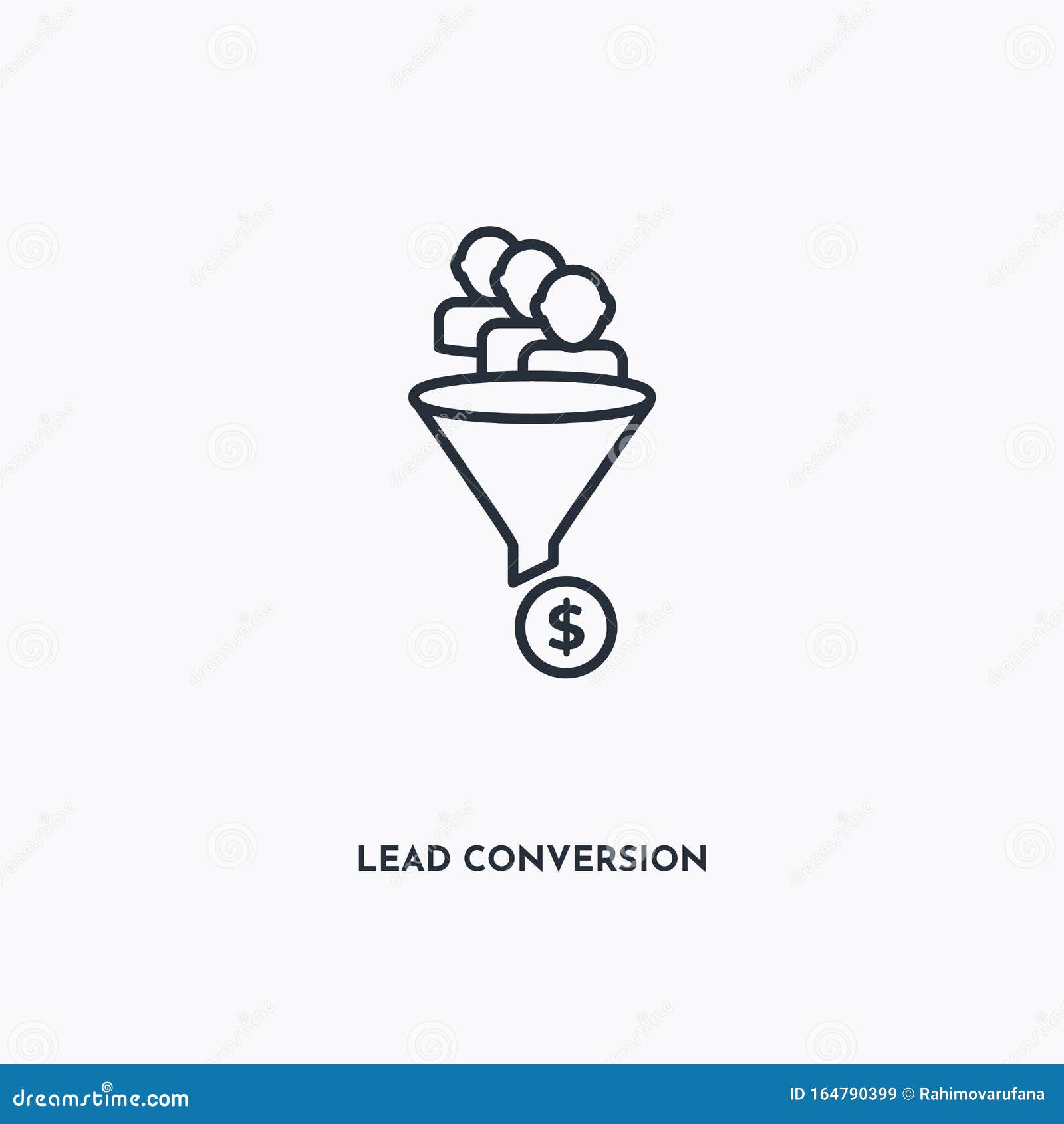 Lead Conversion Outline Icon. Simple Linear Element Illustration ...