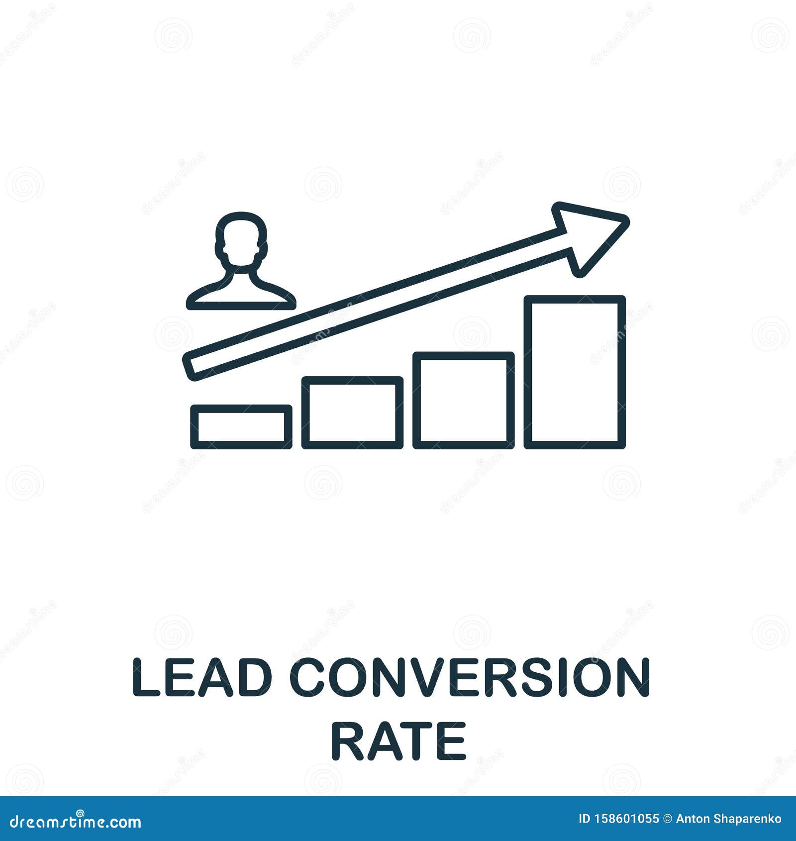 Lead Conversion Rate Outline Icon Thin Line Concept Element From Crm