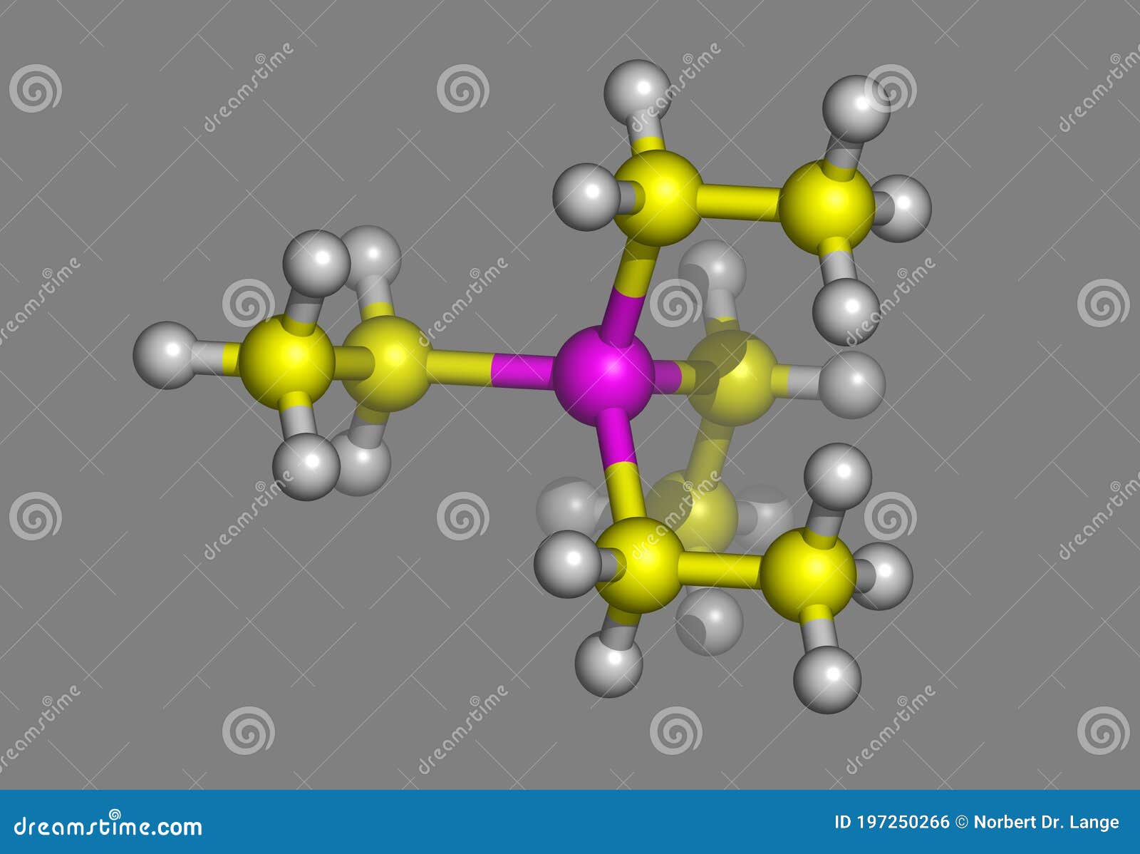 Lead Ethylene Molecular Model Stock Illustration - Illustration of ...