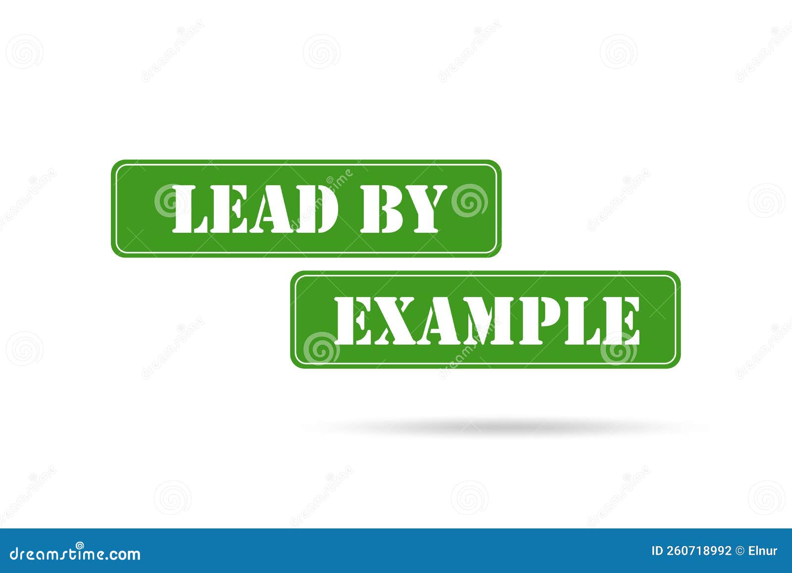 Lead by Example Concept in Motivational Concept Stock Illustration ...