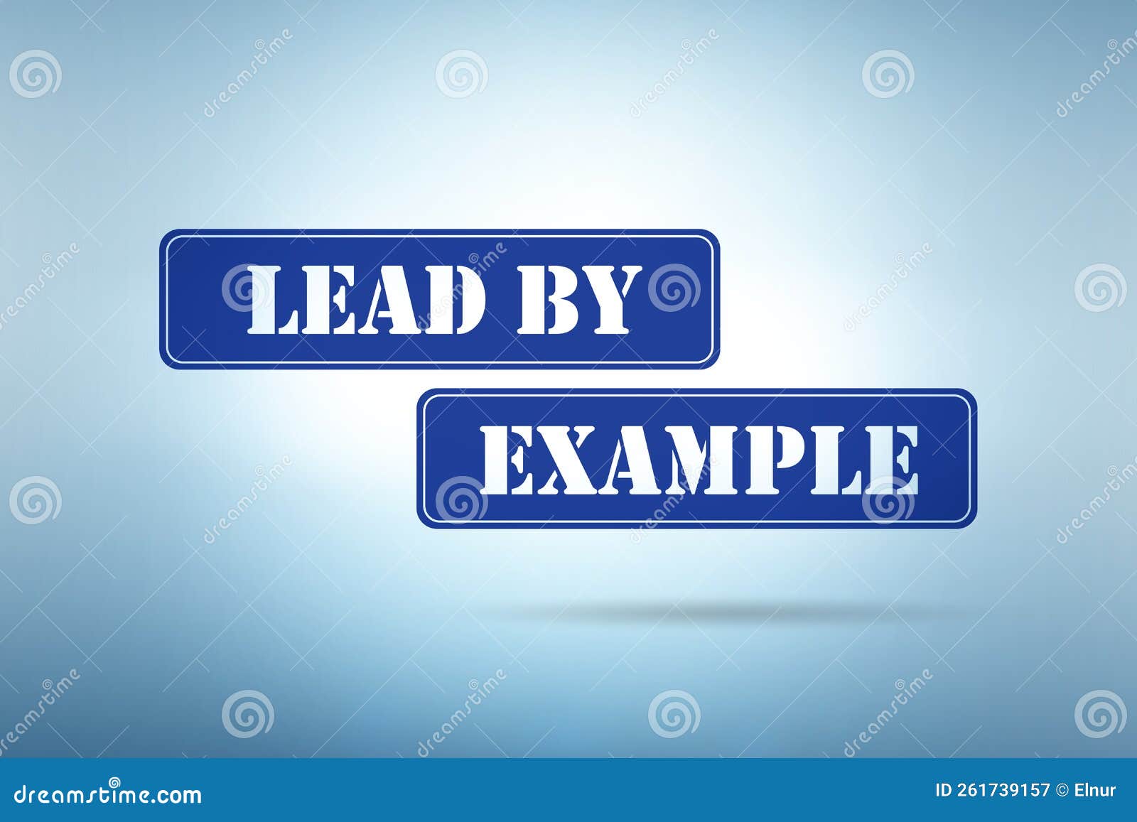 Lead by Example Concept in Motivational Concept Stock Illustration ...