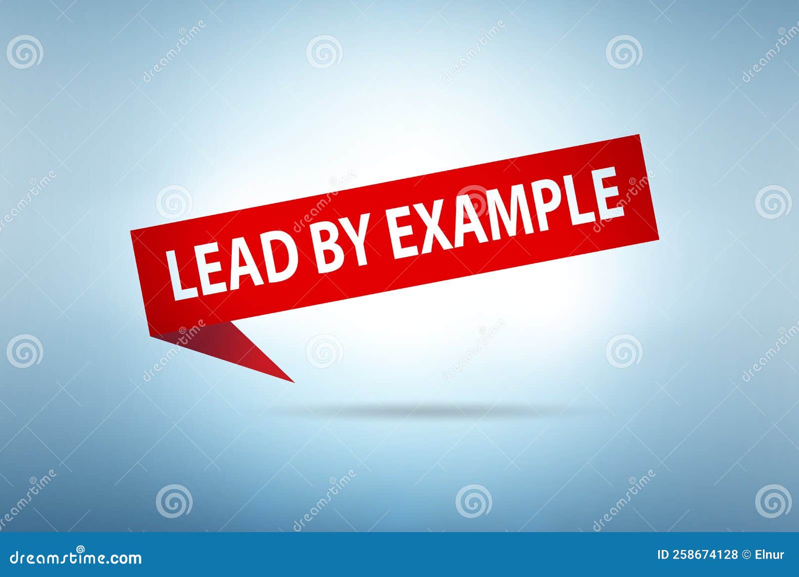 Lead by Example Concept in Motivational Concept Stock Illustration ...