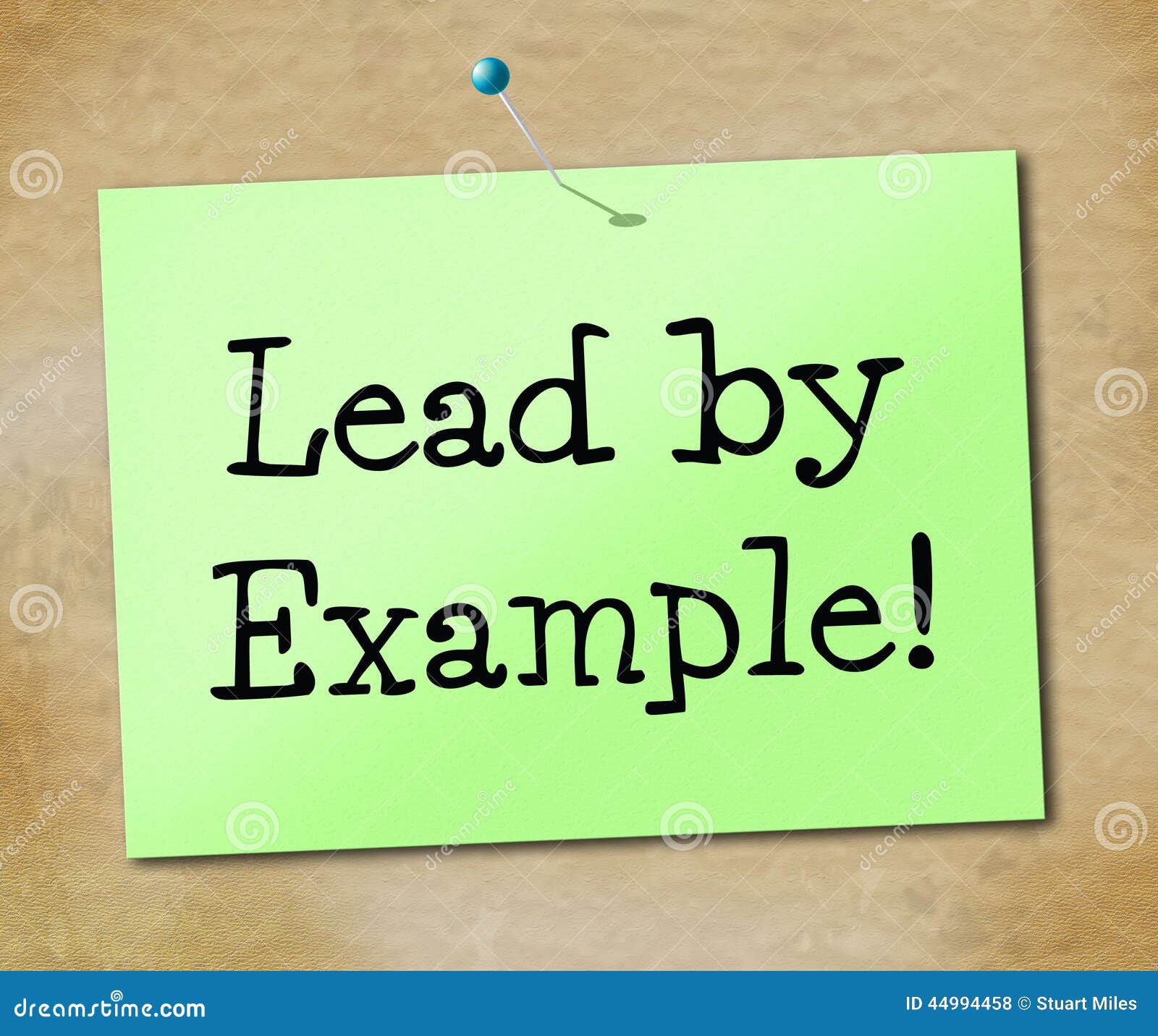 Lead By Example Blue Stamp Cartoon Vector | CartoonDealer.com #119491193