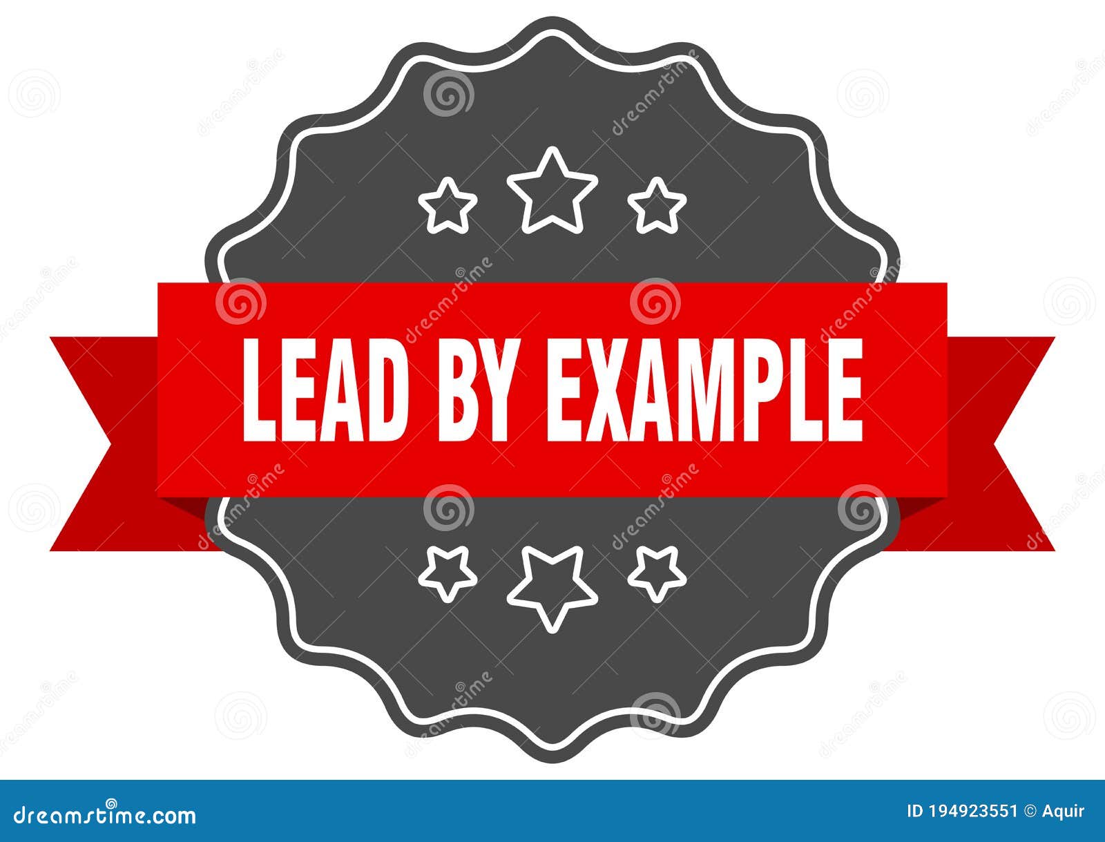 Lead by example label stock vector. Illustration of template - 194923551