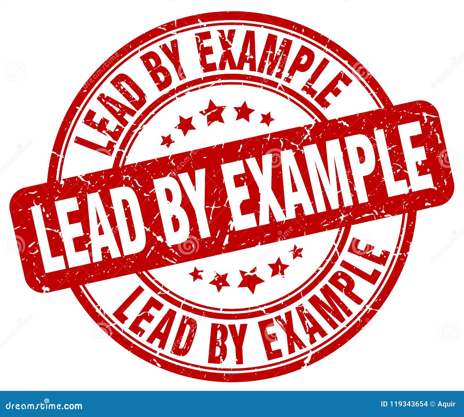 Lead by example red stamp stock vector. Illustration of vector - 119343654