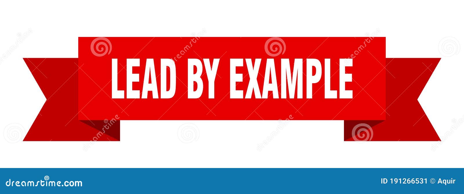 Lead by example ribbon. stock vector. Illustration of sticker - 191266531