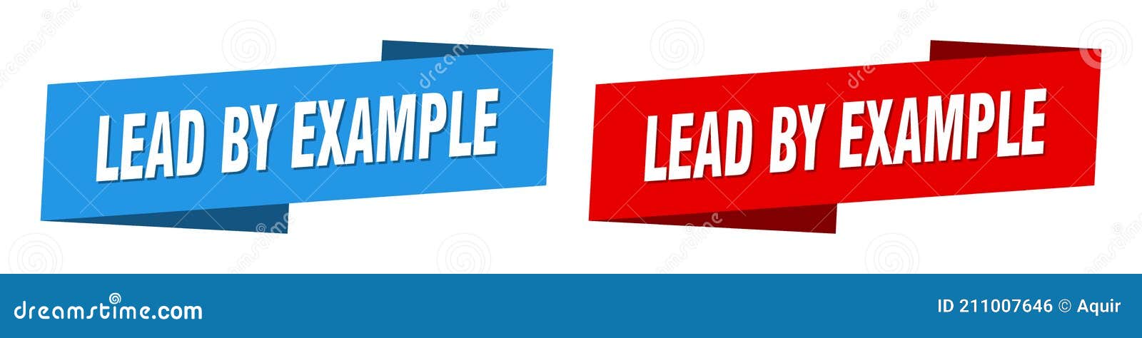 Lead by Example Banner. Lead by Example Ribbon Label Sign Set Stock ...