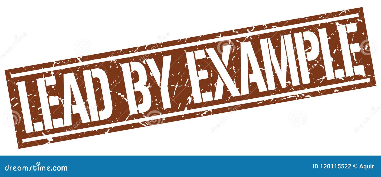 Lead by example stamp stock vector. Illustration of insignia - 120115522