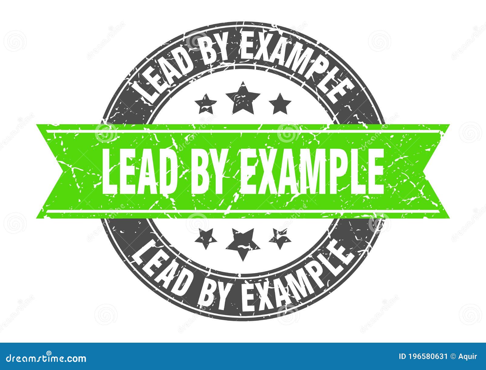 Lead by example stamp stock vector. Illustration of label - 196580631