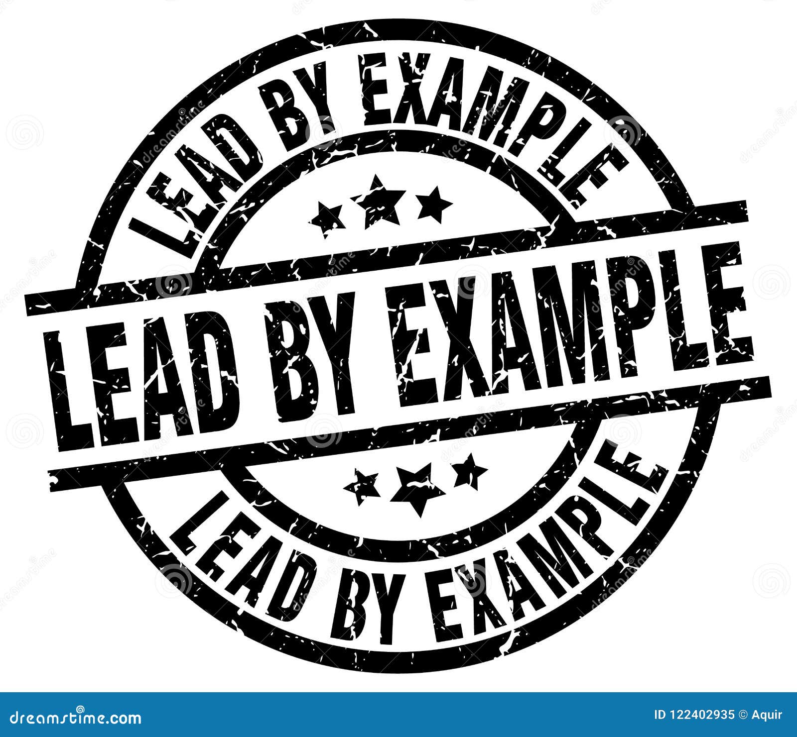 Lead by example stamp stock vector. Illustration of insignia - 122402935