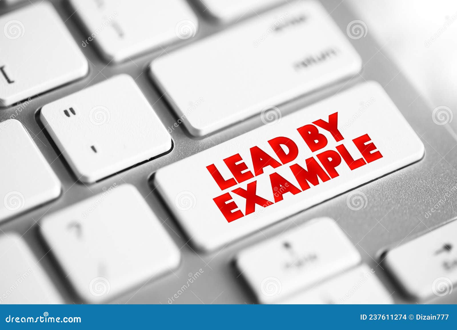 Lead by Example Text Button on Keyboard, Concept Background Stock Photo ...