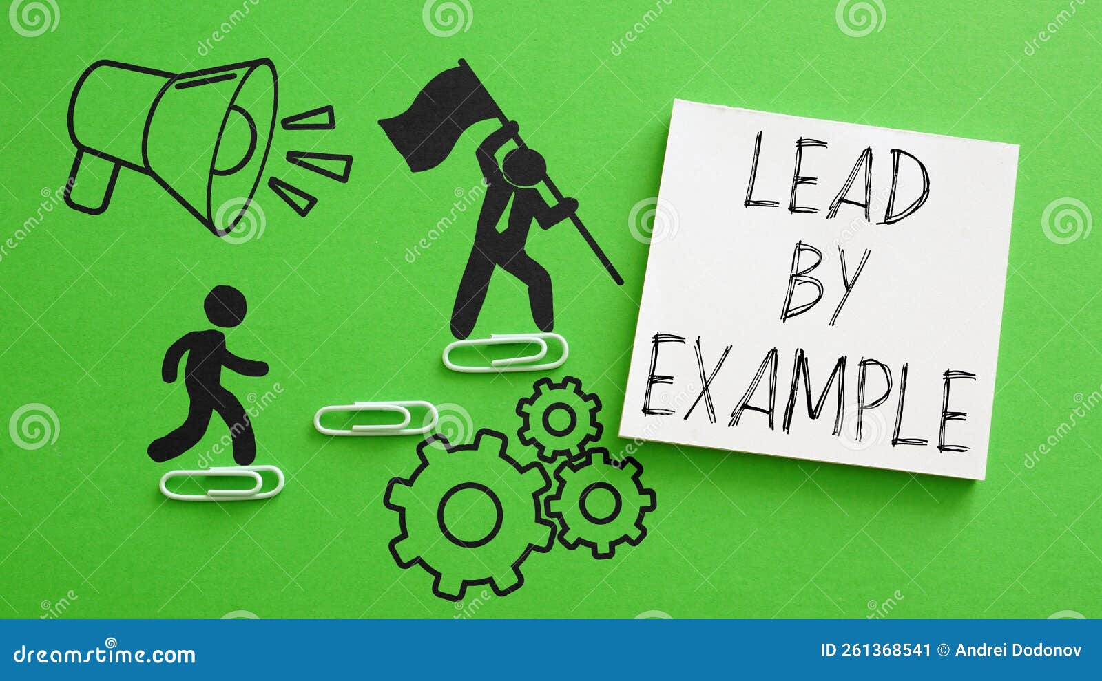 Lead by Example é Mostrado Usando O Texto Imagem de Stock - Imagem de controle, desenvolvimento ...