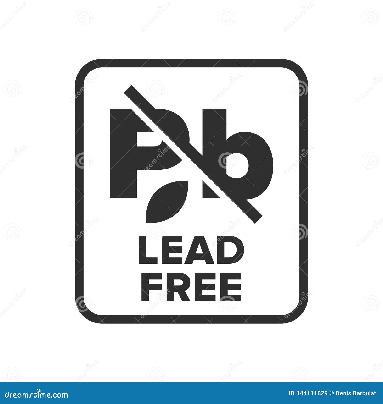 Lead Free symbol stock vector. Illustration of ecological - 144111829