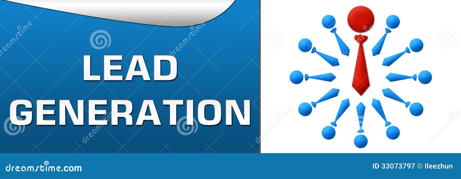 Lead Generation Banner stock illustration. Illustration of leads - 33073797