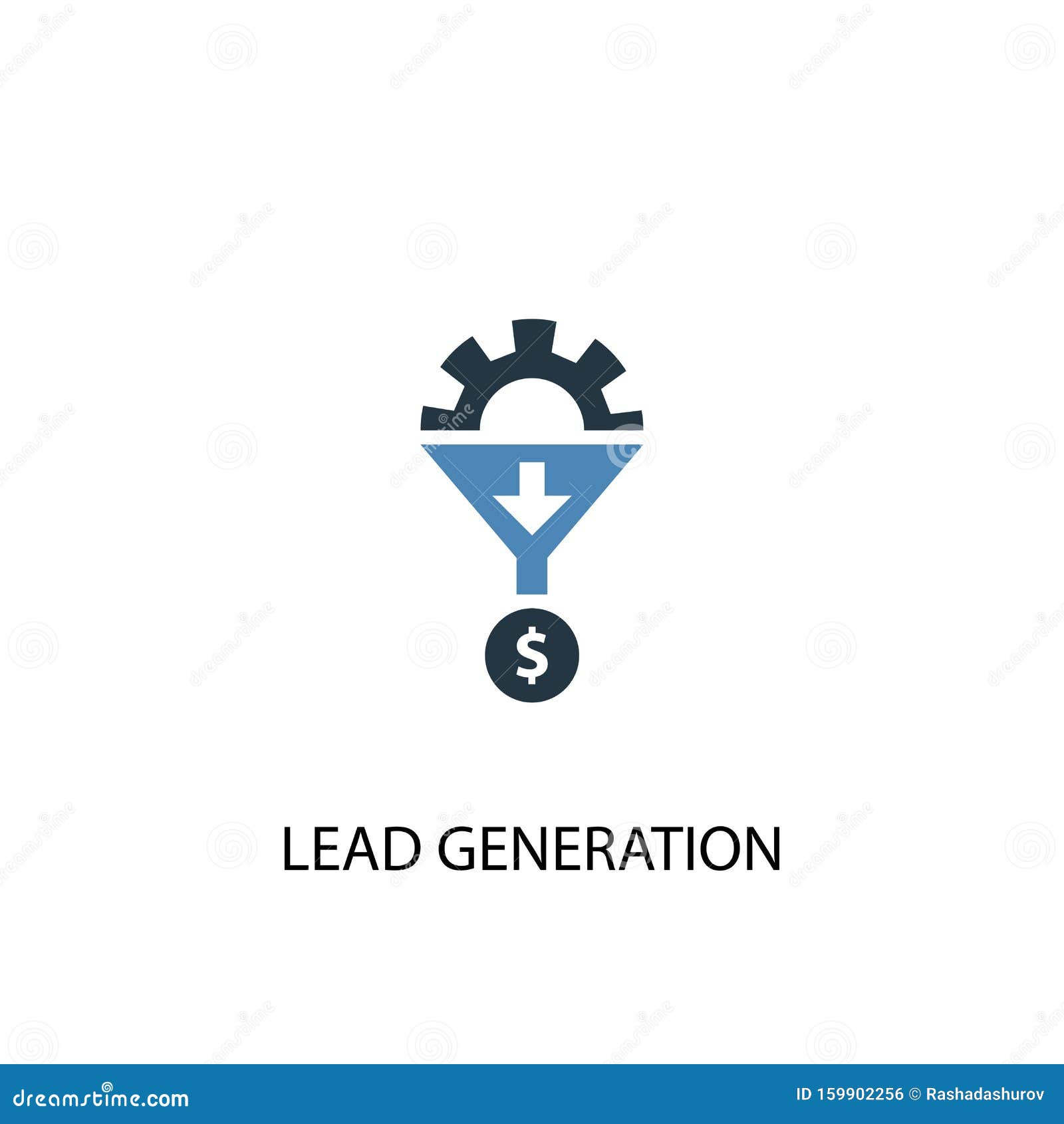 Lead Generation Concept 2 Colored Icon Stock Vector - Illustration of ...