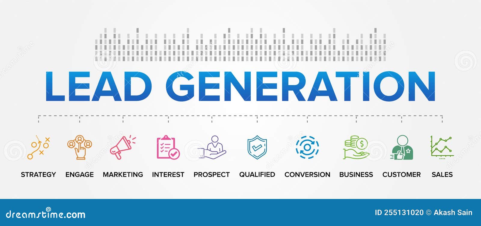 Lead Generation Concept Process Vector Icons Set Infographic Background ... Lead Generation Concept Process Vector Icons Set Infographic Background ...