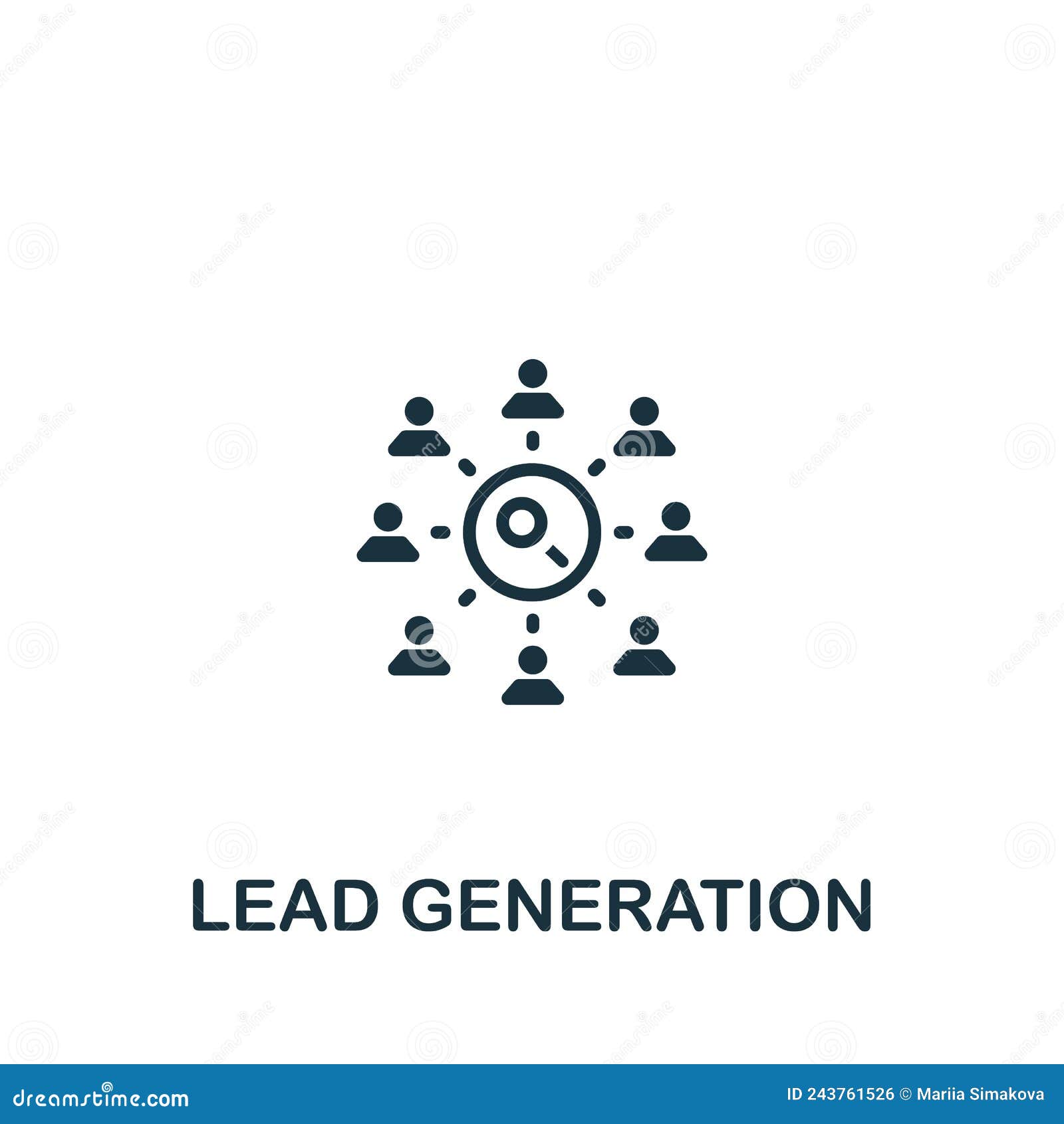 Lead Generation Icon. Monochrome Simple Icon for Templates, Web Design ...