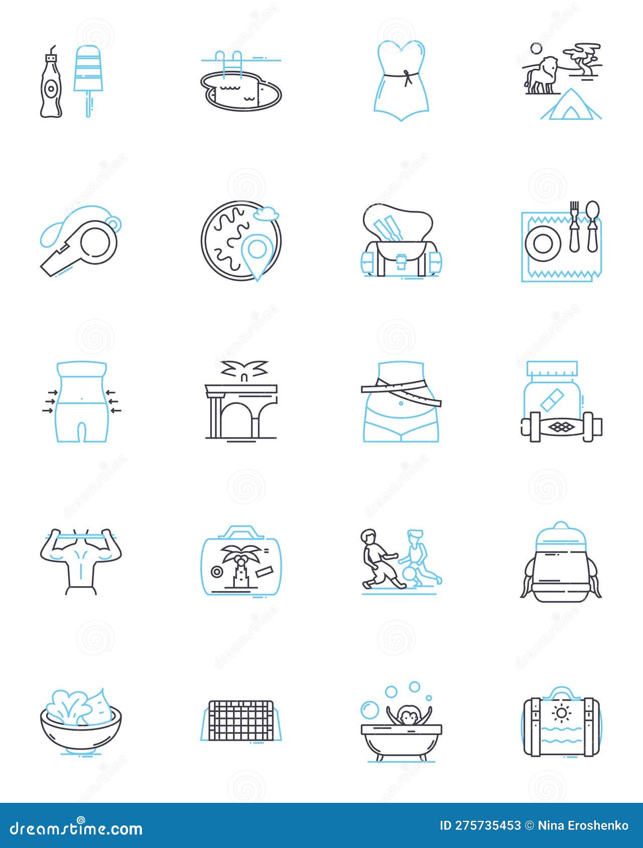 Lead Generation Linear Icons Set. Prospect, Pipeline, Conversion ...