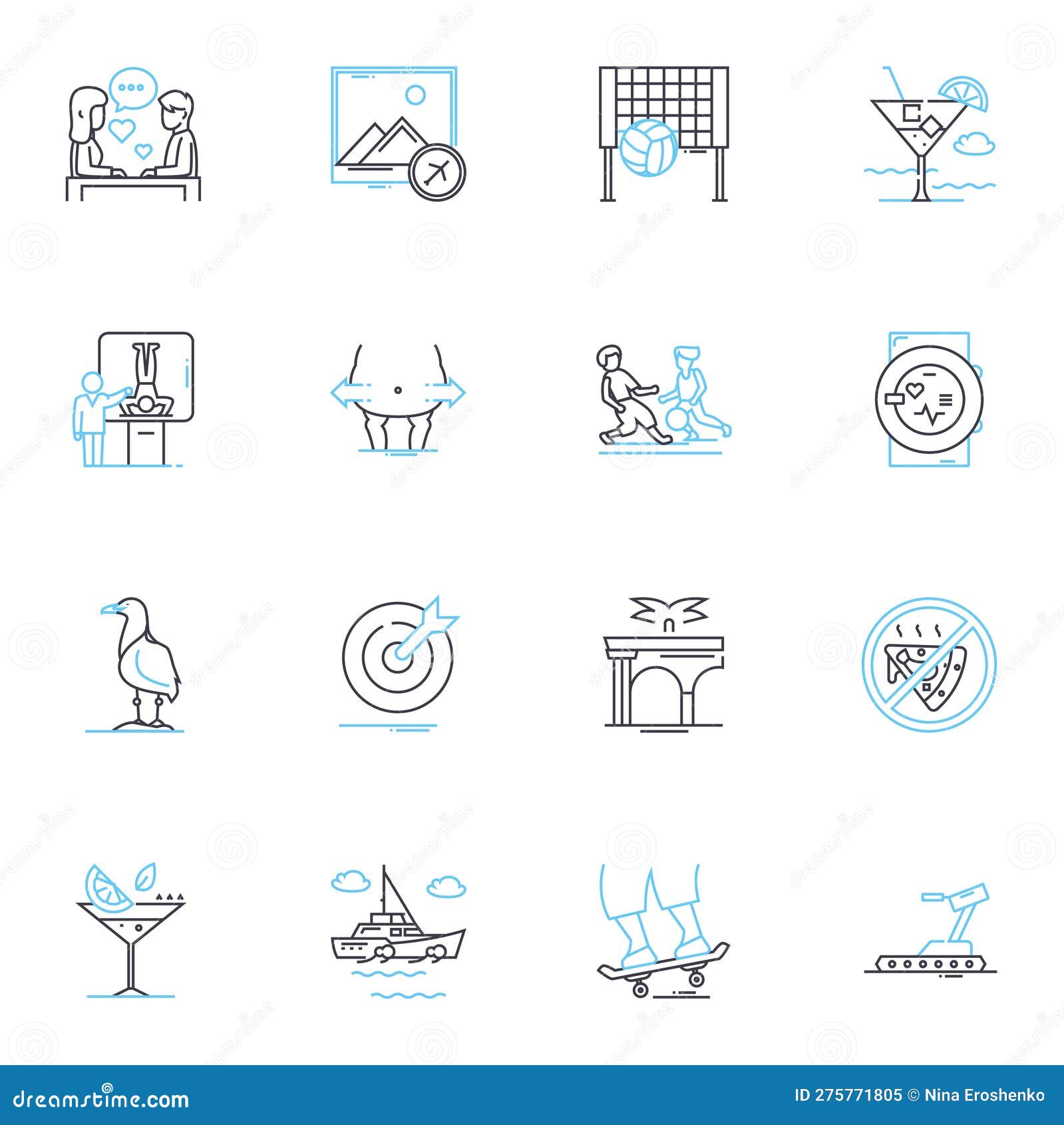 Lead Generation Linear Icons Set. Prospect, Pipeline, Conversion ...