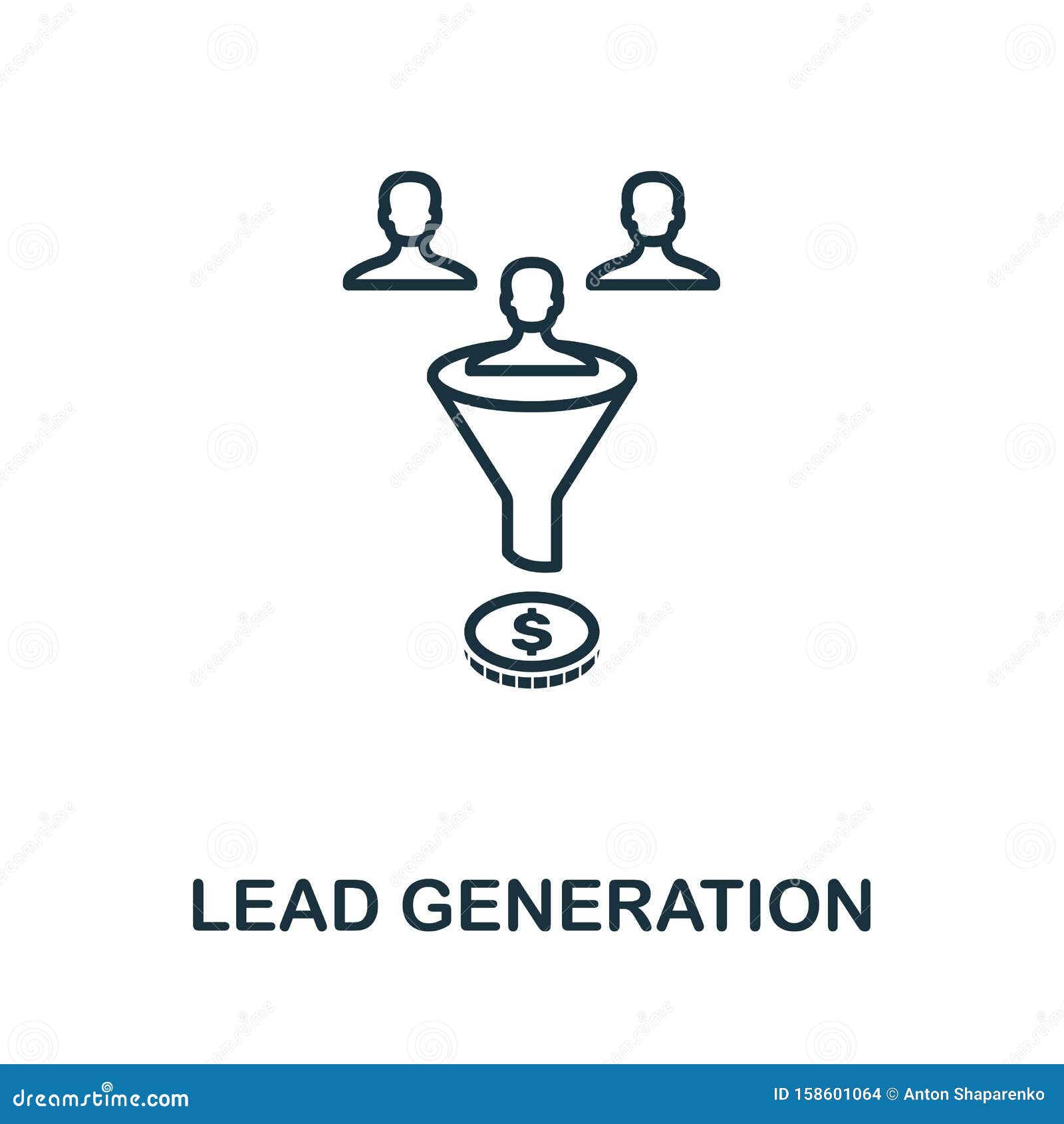 Lead Generation Outline Icon. Thin Line Concept Element from Crm Icons ...