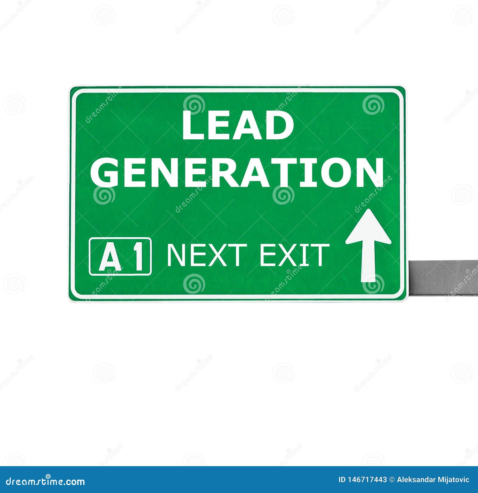 LEAD GENERATION Road Sign Isolated on White Stock Image - Image of ...