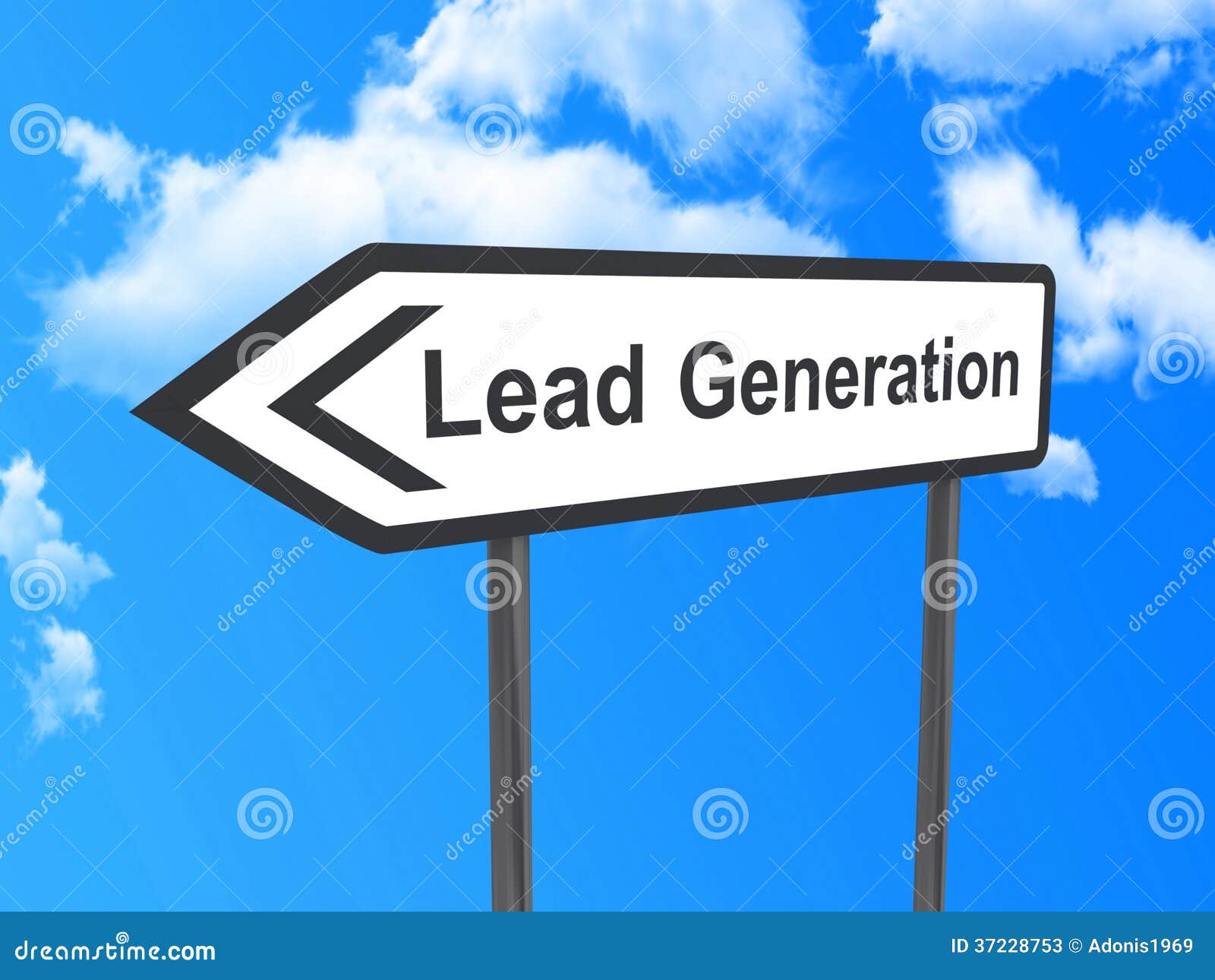Lead generation sign stock image. Image of road, pointer - 37228753