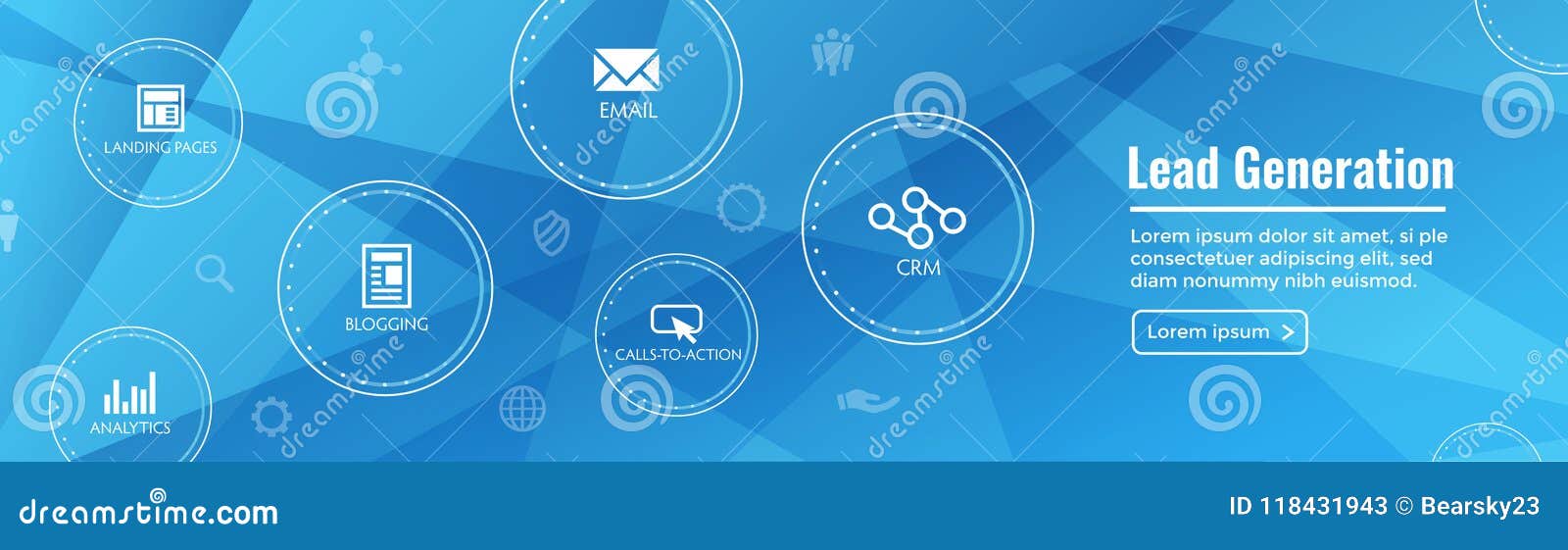 Lead Generation Web Header Banner - Attract Leads for Target Audience ...