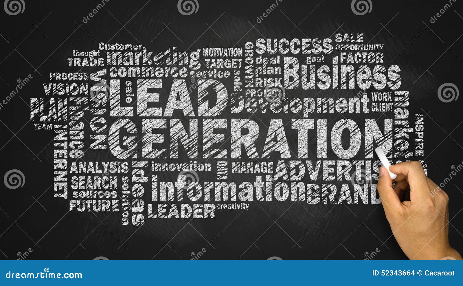 Lead generation word cloud stock photo. Image of leadership - 52343664