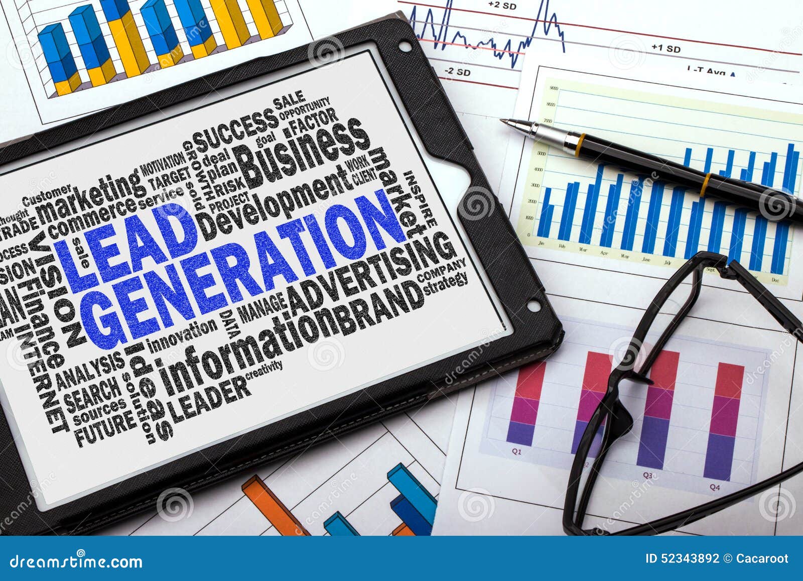 Lead generation word cloud stock photo. Image of leadership - 52343892