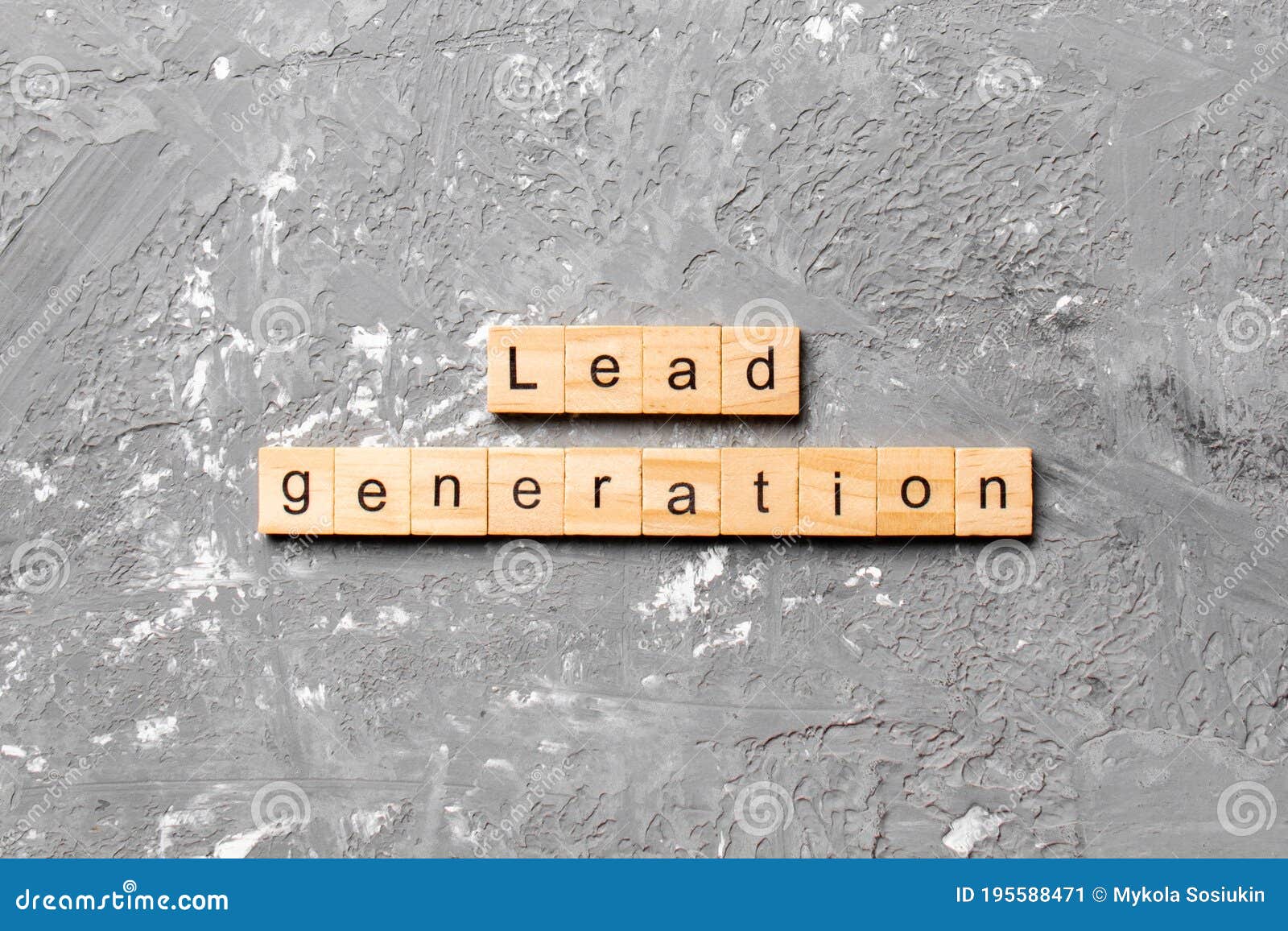 Lead Generation Word Written on Wood Block. Lead Generation Text on ...