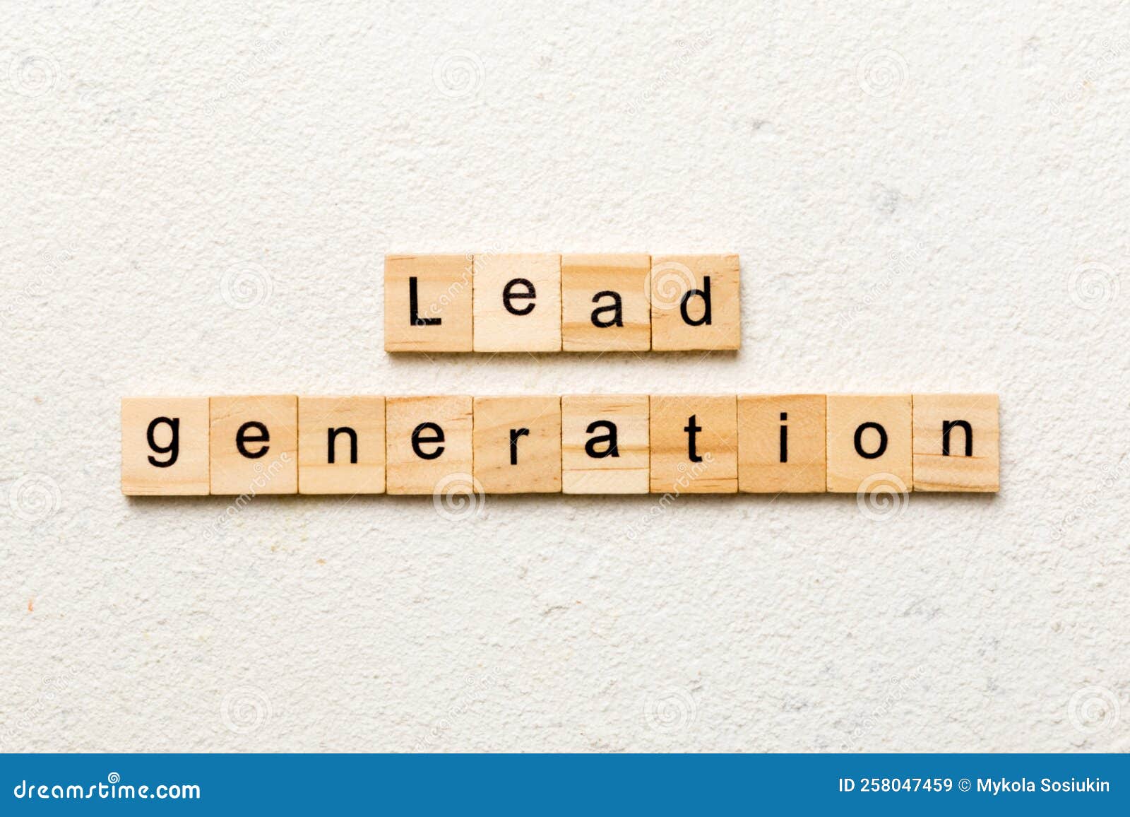 Lead Generation Word Written on Wood Block. Lead Generation Text on ...
