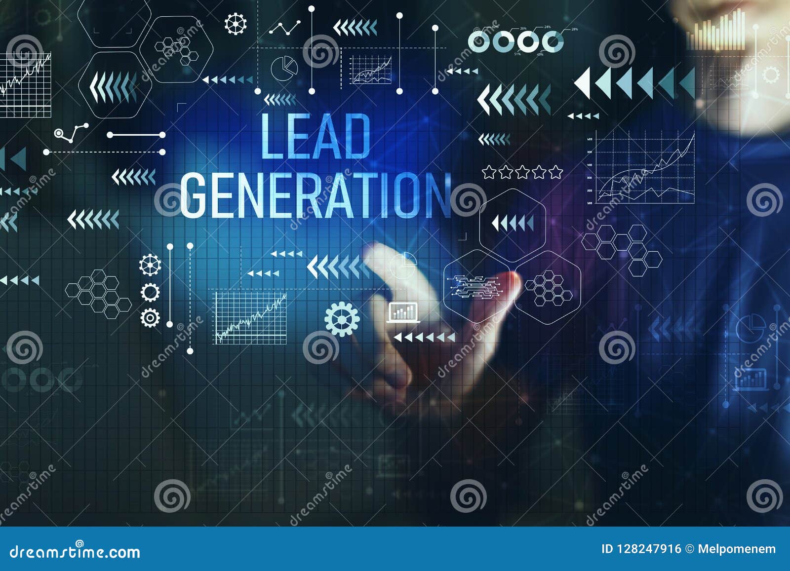Lead Generation with Young Man Stock Photo - Image of home, attract ...