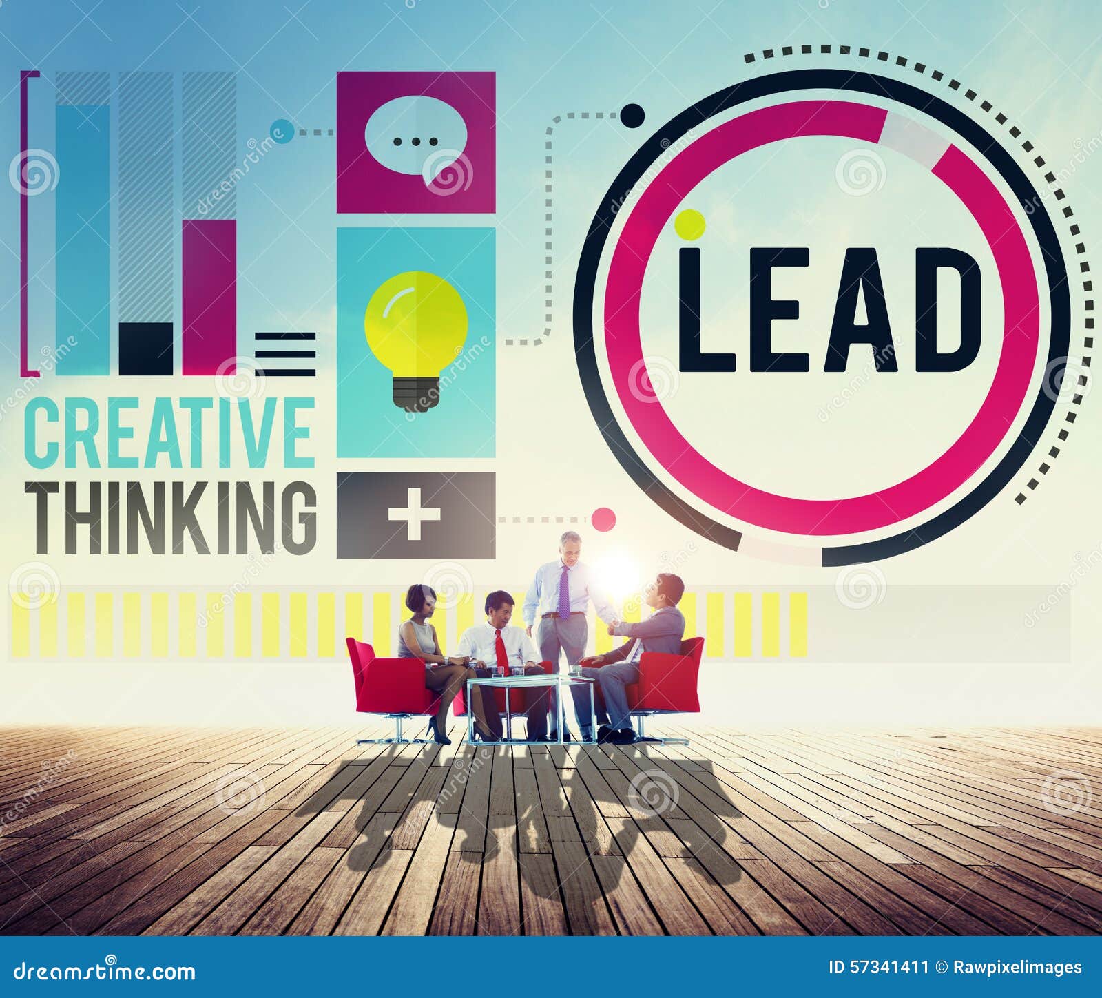 Lead Leadership Coach Trainer Management Concept Stock Illustration ...