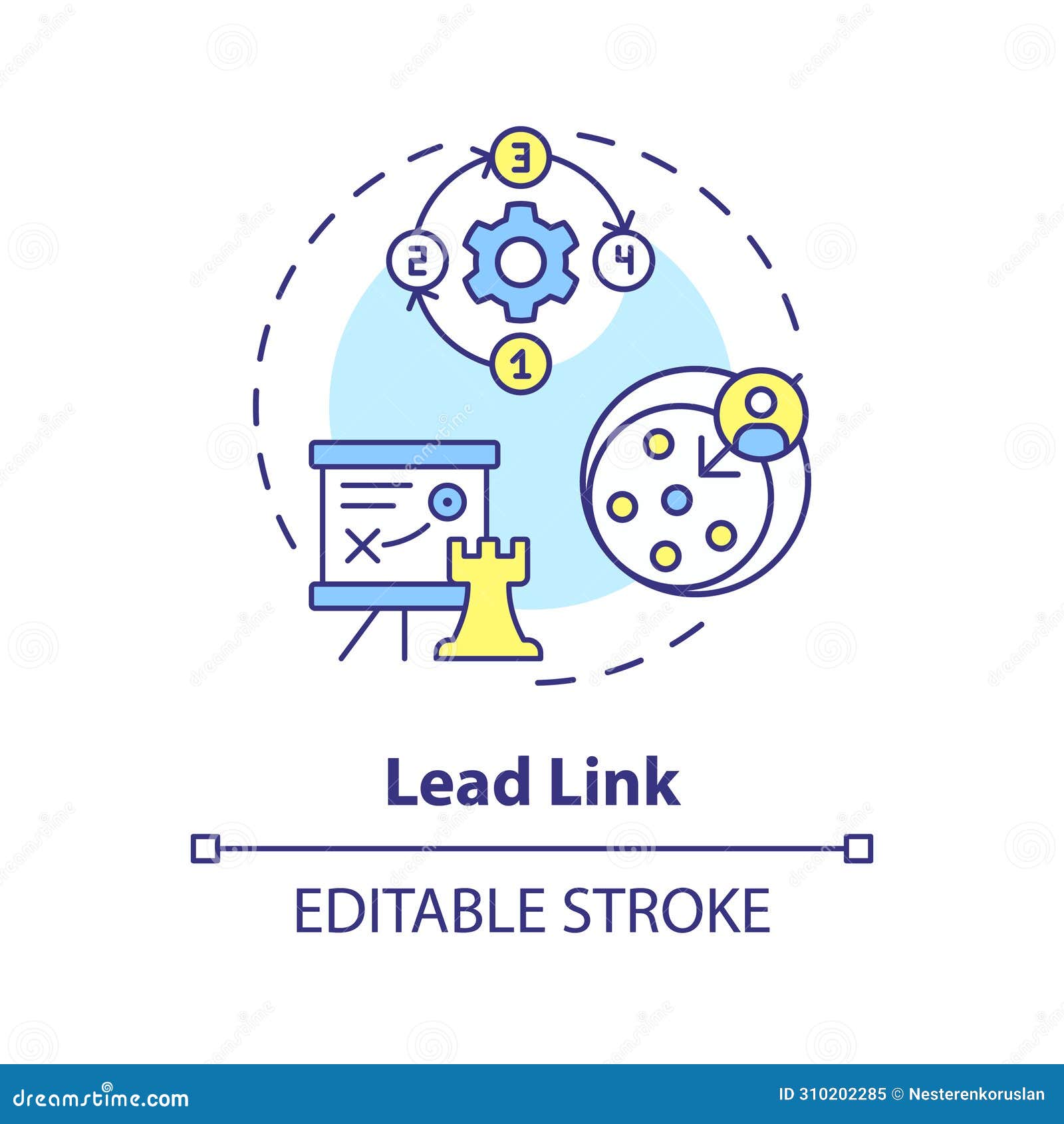 Lead Link Multi Color Concept Icon Cartoon Vector | CartoonDealer.com ... Lead Link Multi Color Concept Icon Cartoon Vector | CartoonDealer.com ...