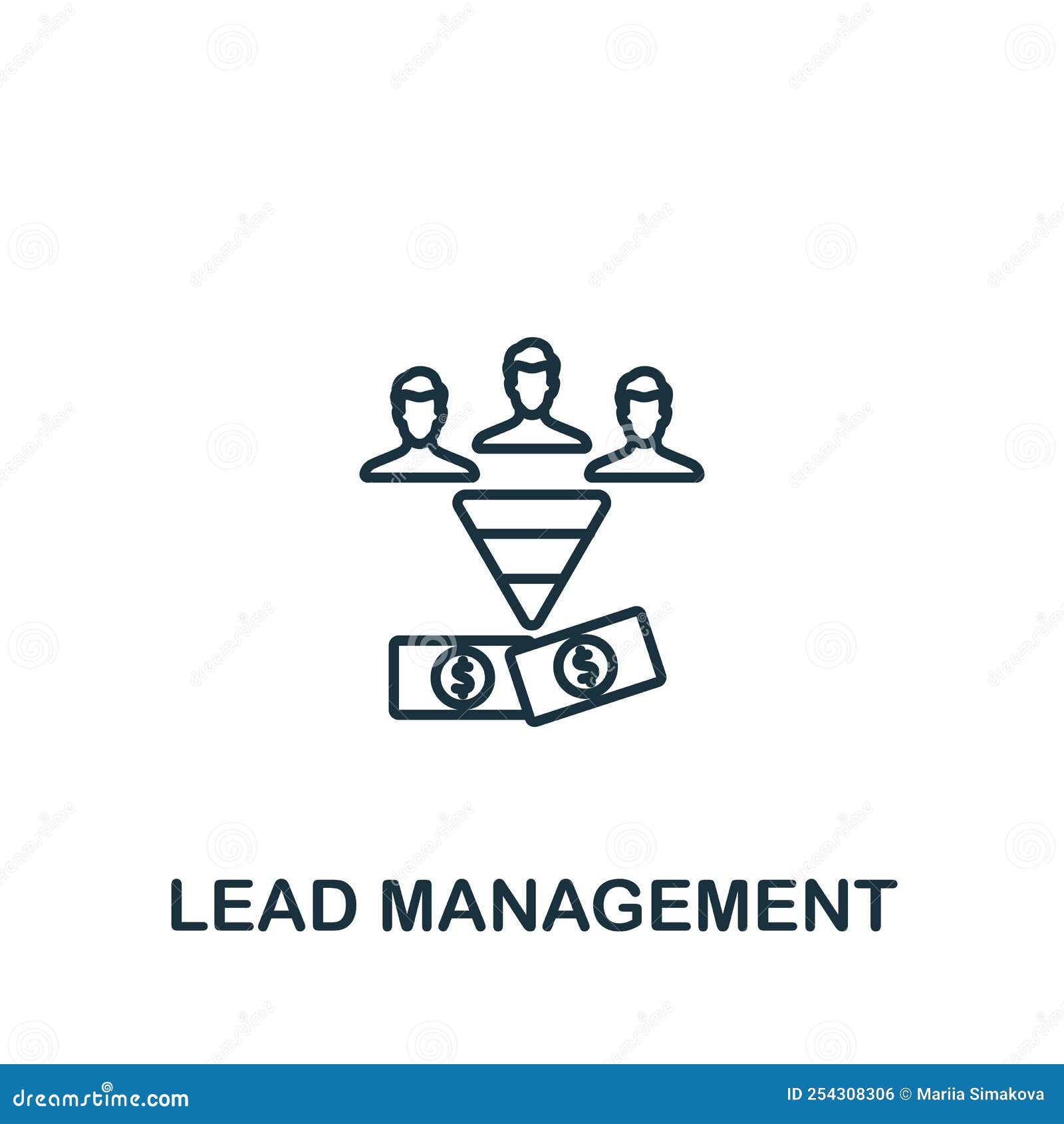 Lead Management Icon. Line Simple Icon for Templates, Web Design and ...