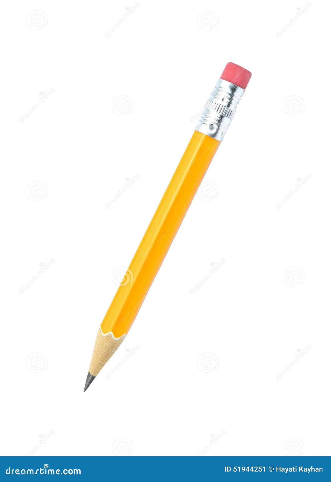 Lead Pencil Isolated on White Background Stock Image - Image of eraser ...