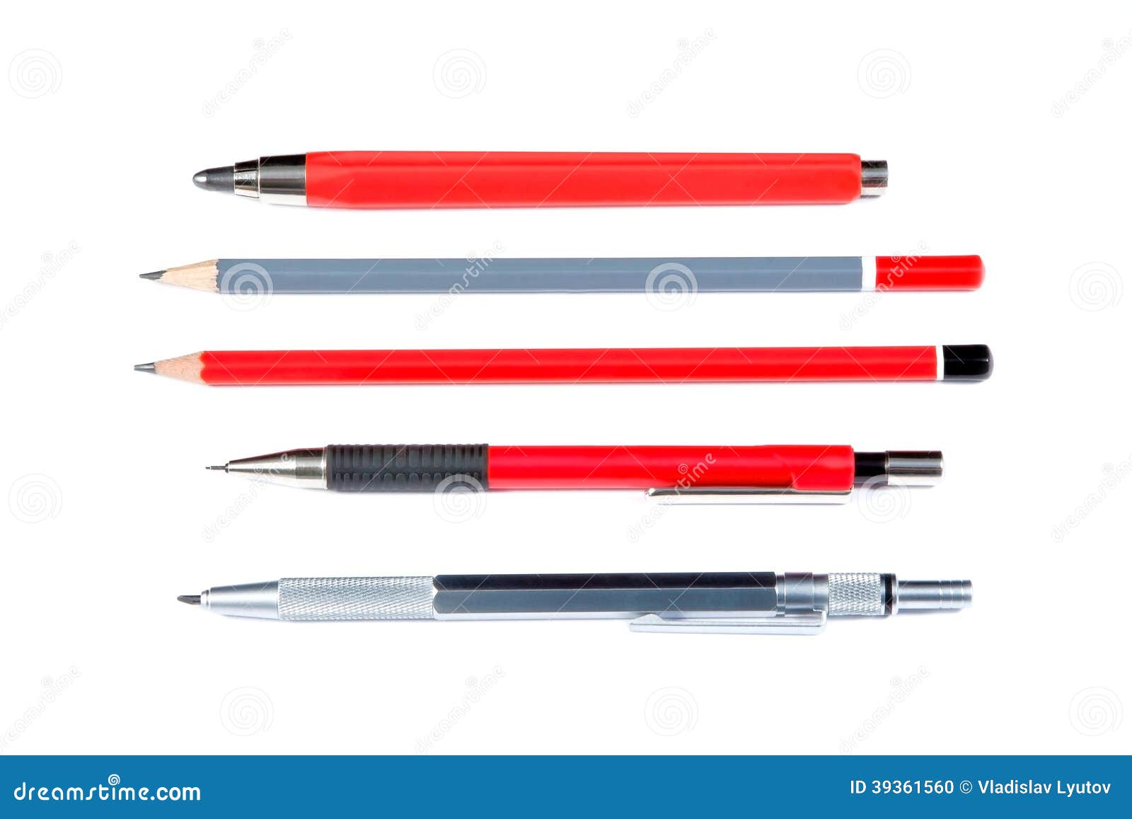 Lead Pencils Isolated on White Stock Photo - Image of sharp, plastic ...