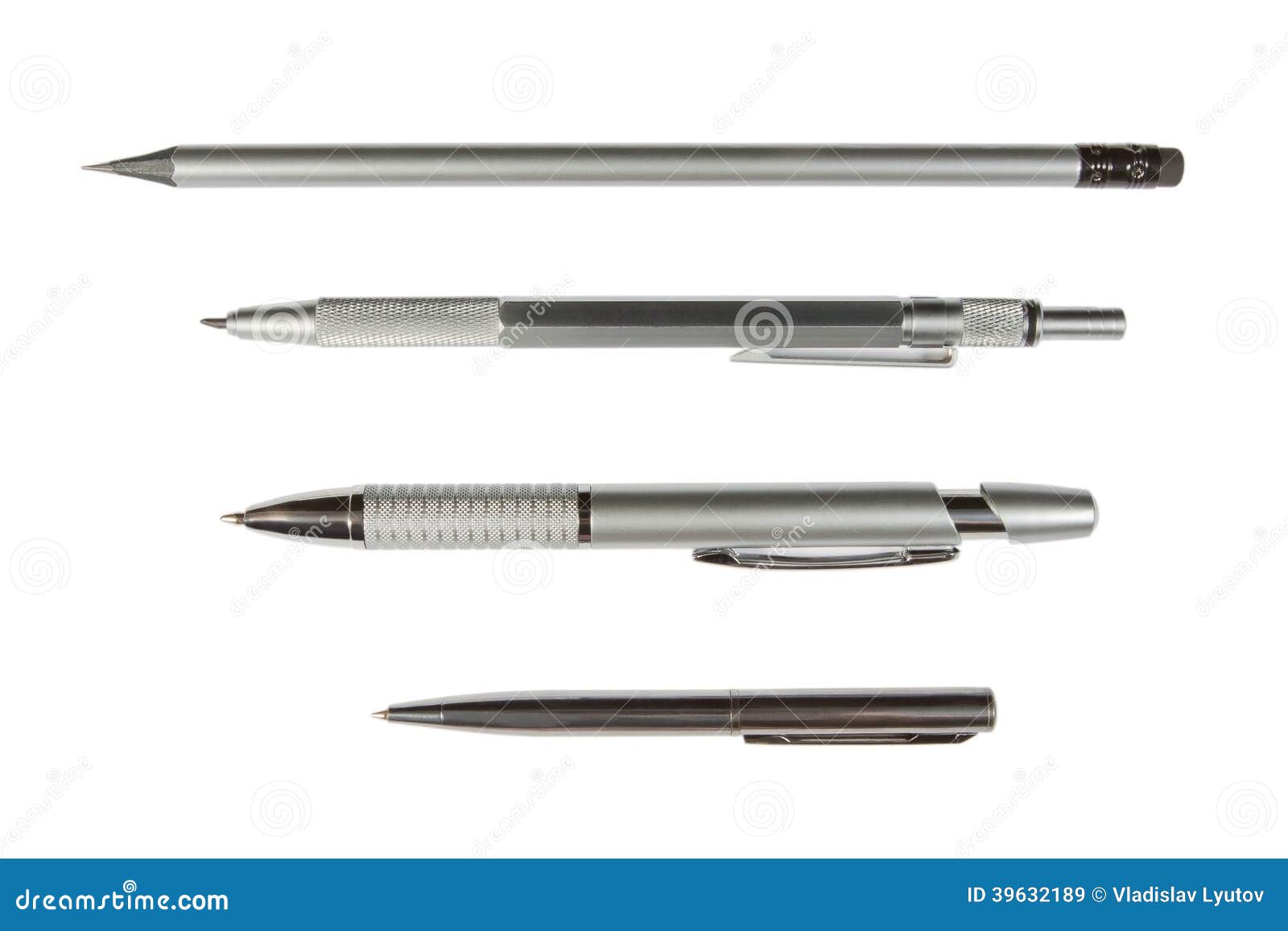 Lead Pencils Isolated on White Stock Image - Image of equipment, pencil ...