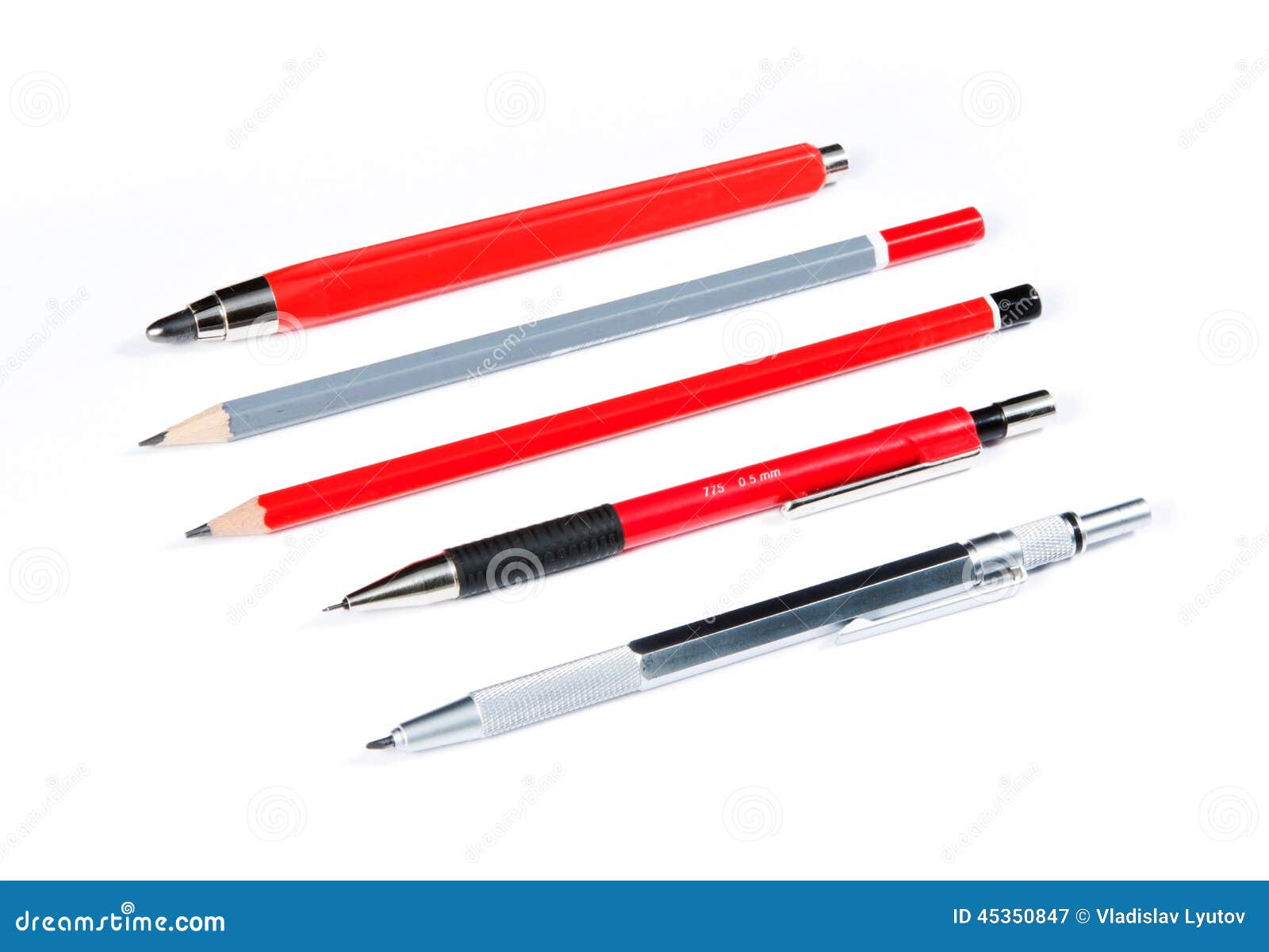 Lead Pencils Isolated on White Stock Image - Image of tool, lead: 45350847