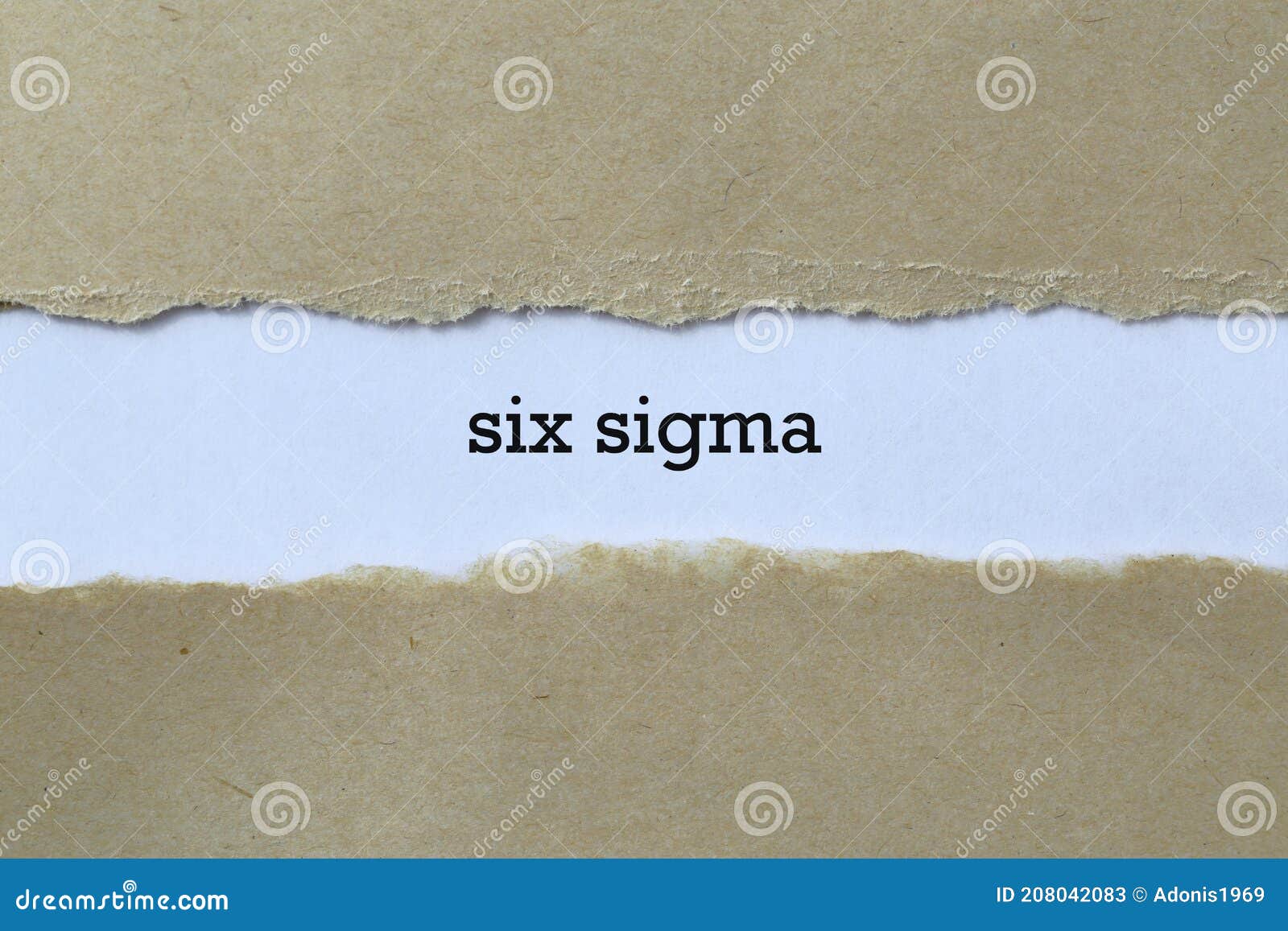 Six sigma on paper stock image. Image of business, concept - 208042083